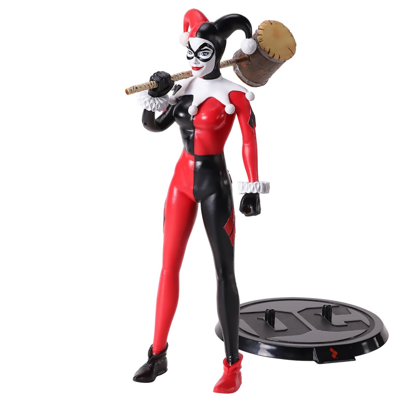 Noble Collection DC Comics Harley Quinn Jester BendyFig 7 Inch Action ...