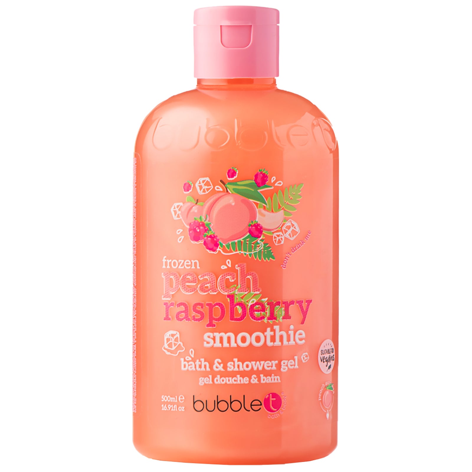 Bubble T Peach and Raspberry Smoothie Bath and Shower Gel 500ml ...