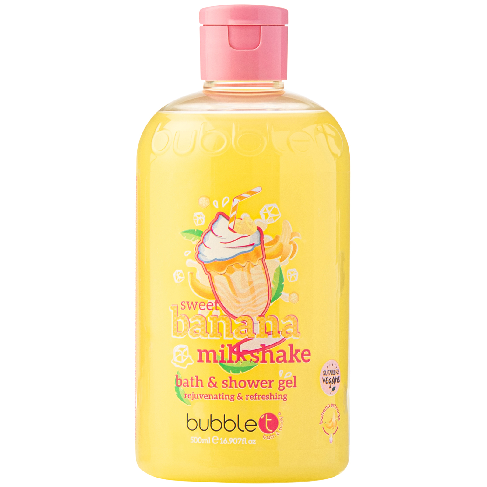 Bubble T Banana Milkshake Bubble Bath 500ml | LOOKFANTASTIC