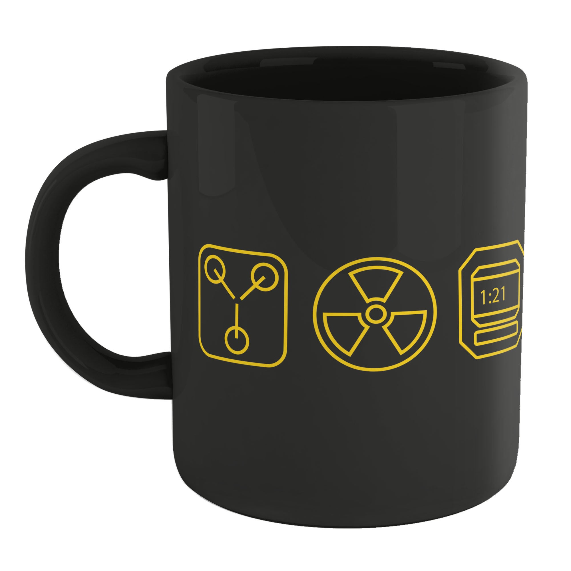 Back To The Future BTTF Icons Mug - Black | Zavvi UK