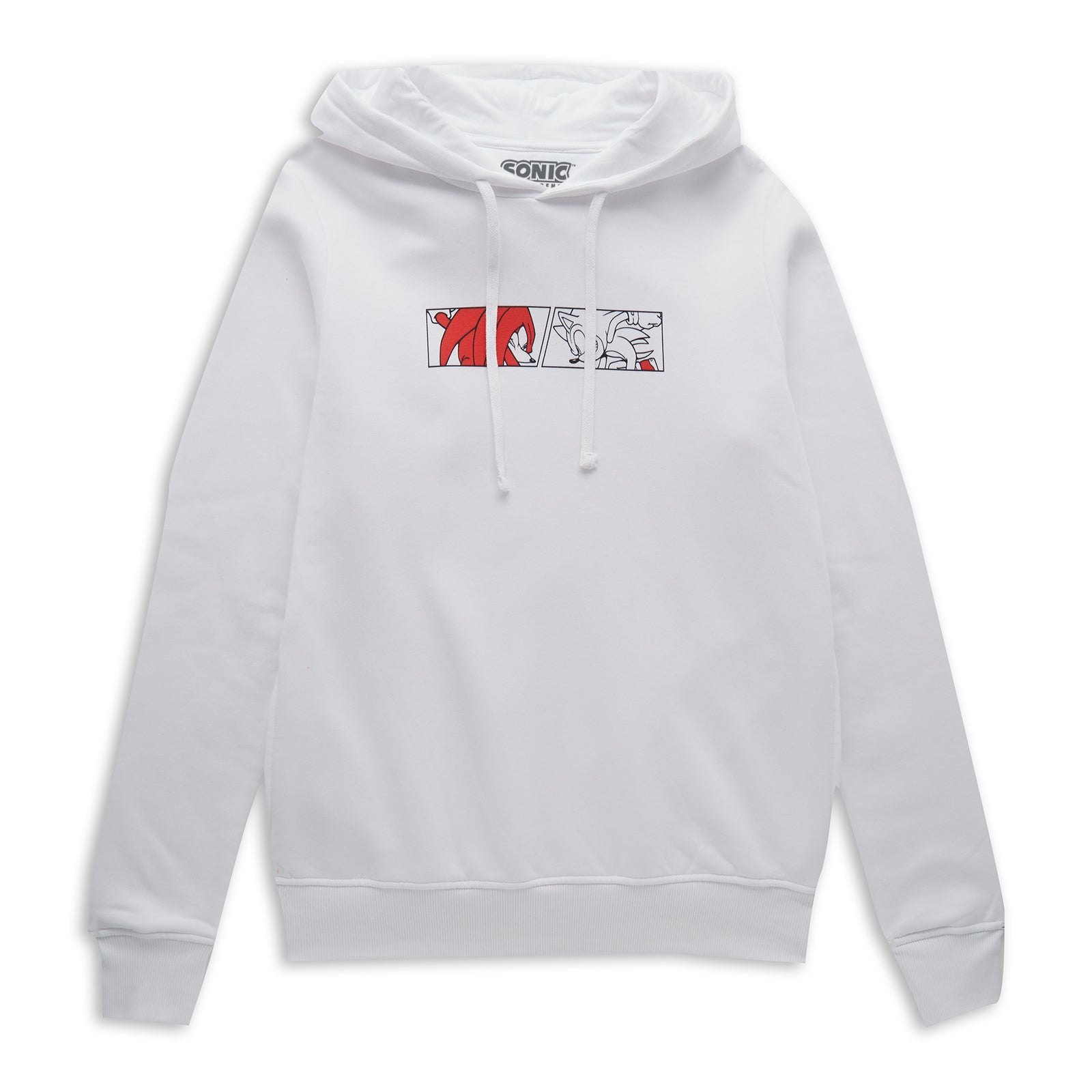 Sonic The Hedgehog Face Off Hoodie - White - S