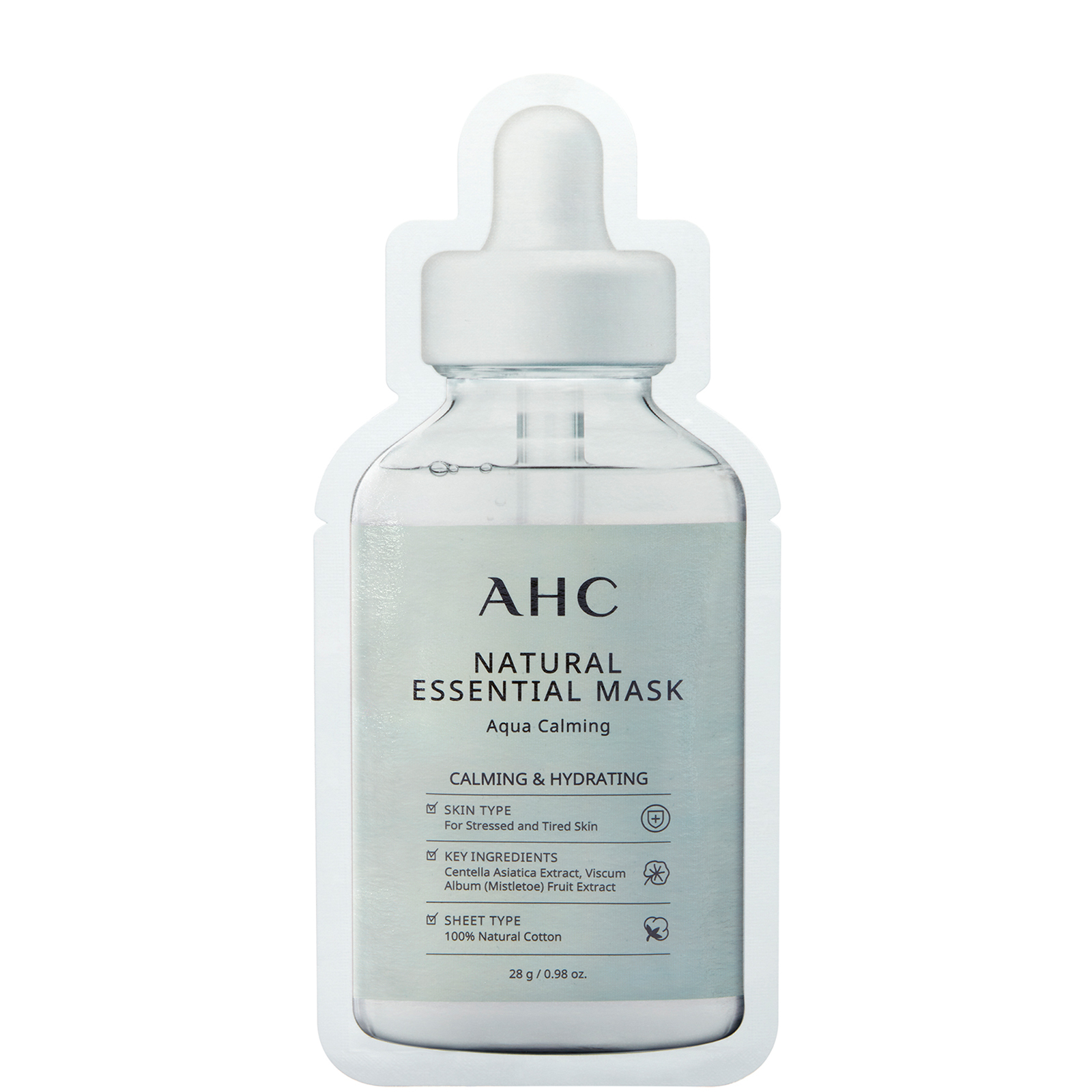 AHC Natural Essential Mask Aqua Calming 28g (5 Pack) | LOOKFANTASTIC