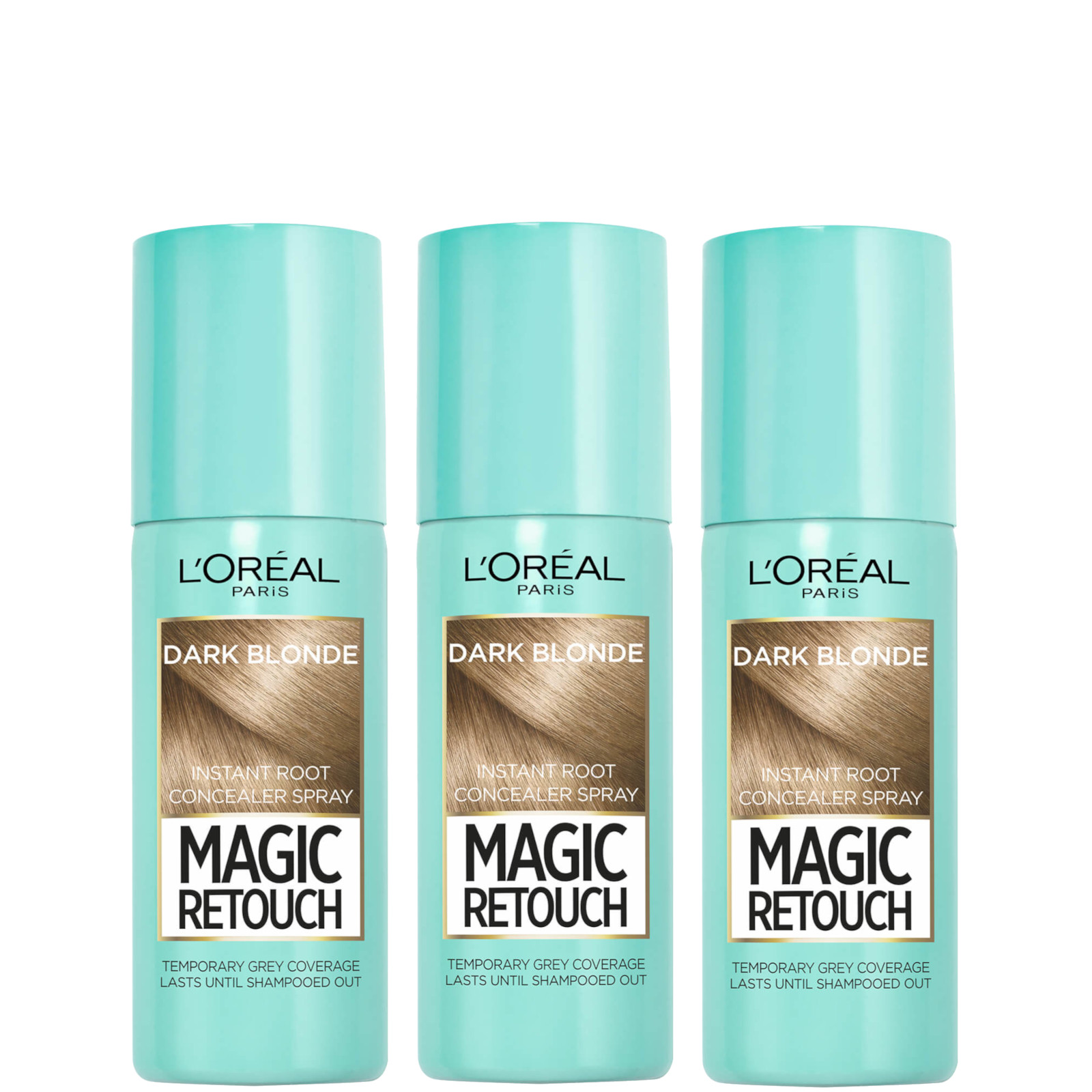 L’Oréal Paris Magic Retouch Dark Blonde Root Concealer Spray Trio ...