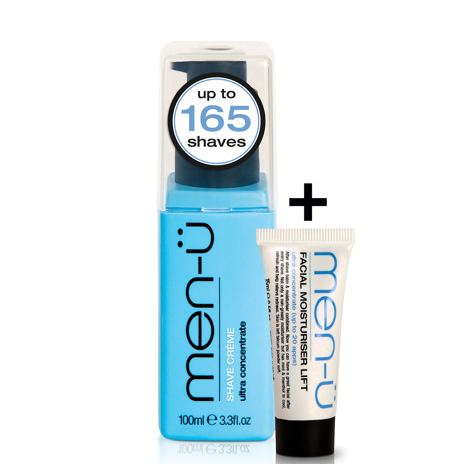 men-u Shave Crème and Facial Moisturiser Lift Bundle | LOOKFANTASTIC