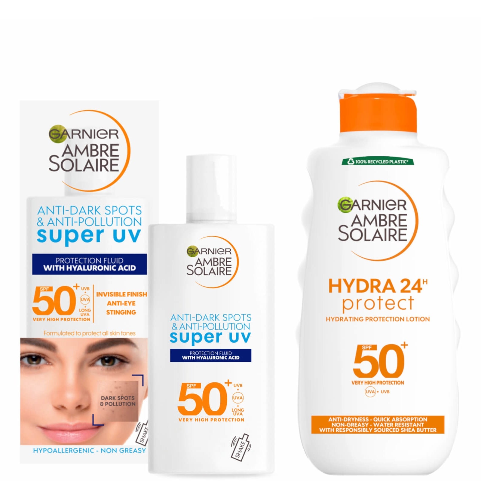 Garnier Ambre Solaire Face and Body SPF50 Bundle | LOOKFANTASTIC