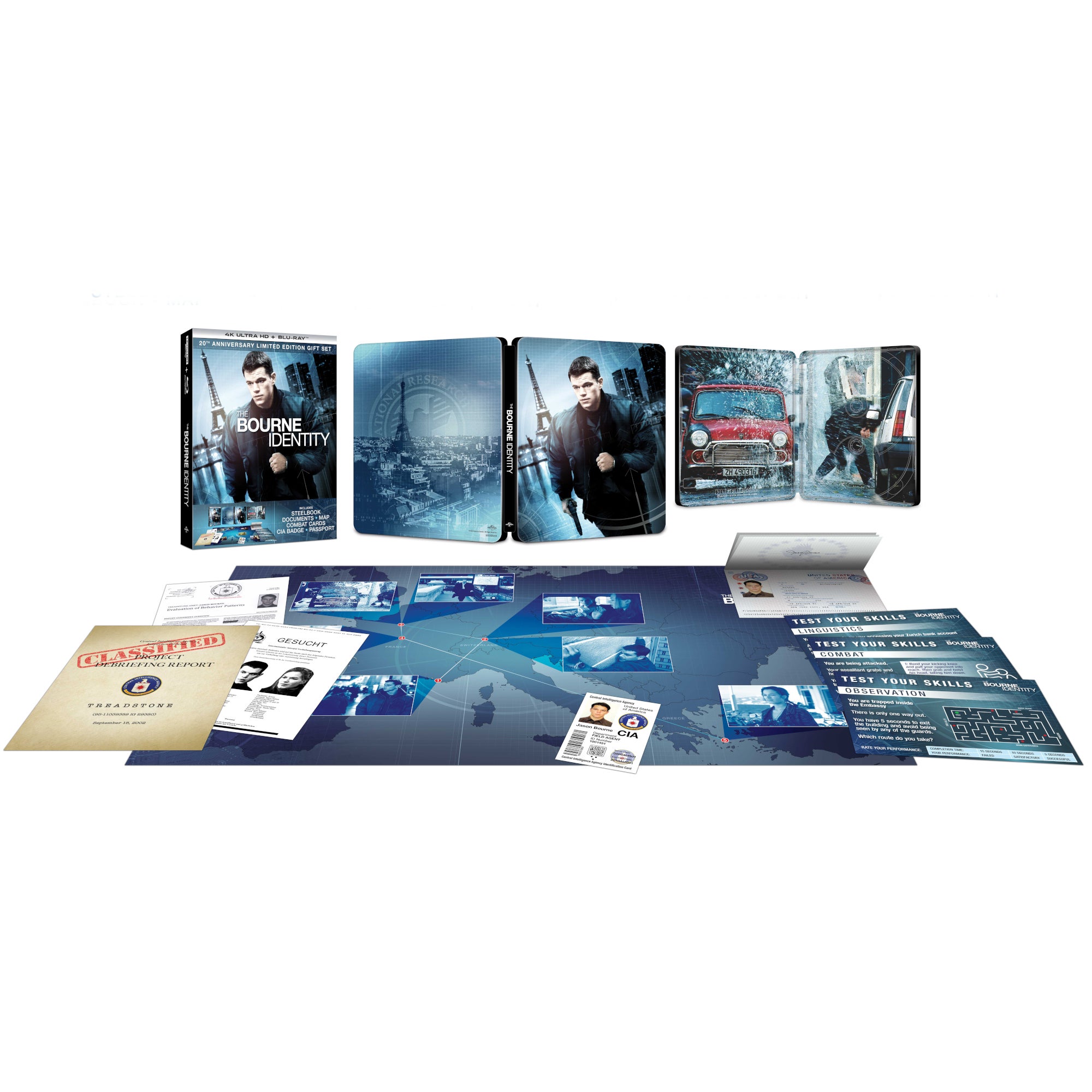 The Bourne Identity 20th Anniversary Limited Edition Zavvi Exclusive 4K ...