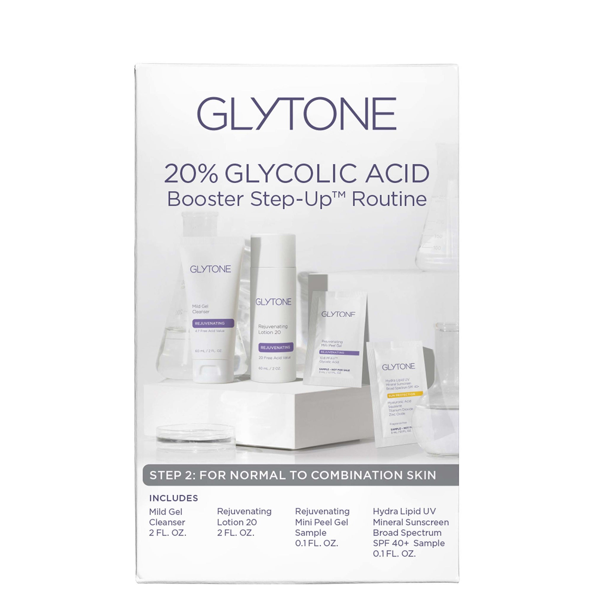 Glytone 20% Glycolic Acid Booster Step-Up Routine: Step 2 - For Normal ...