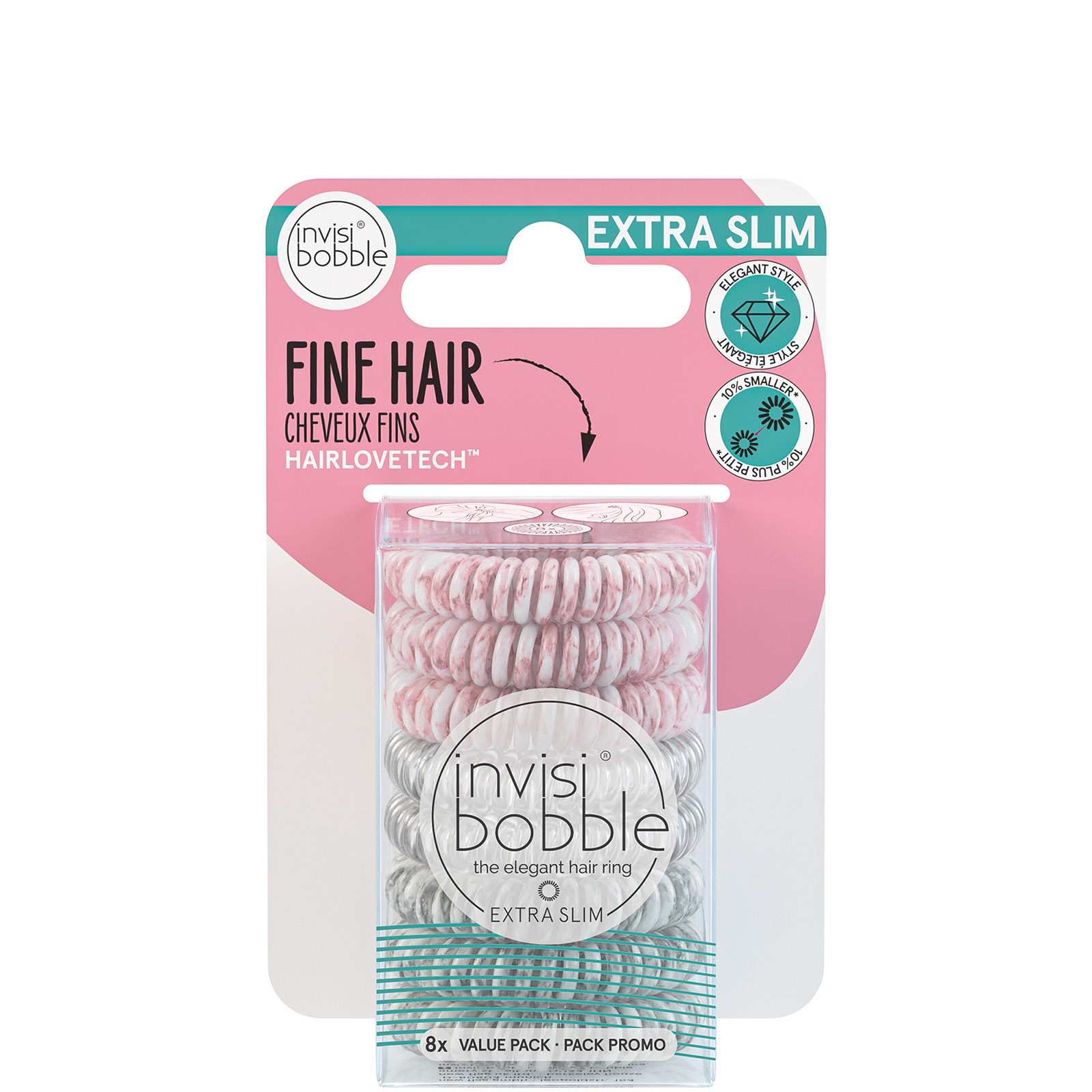 invisibobble EXTRA SLIM Value Pack (8pc) | LOOKFANTASTIC