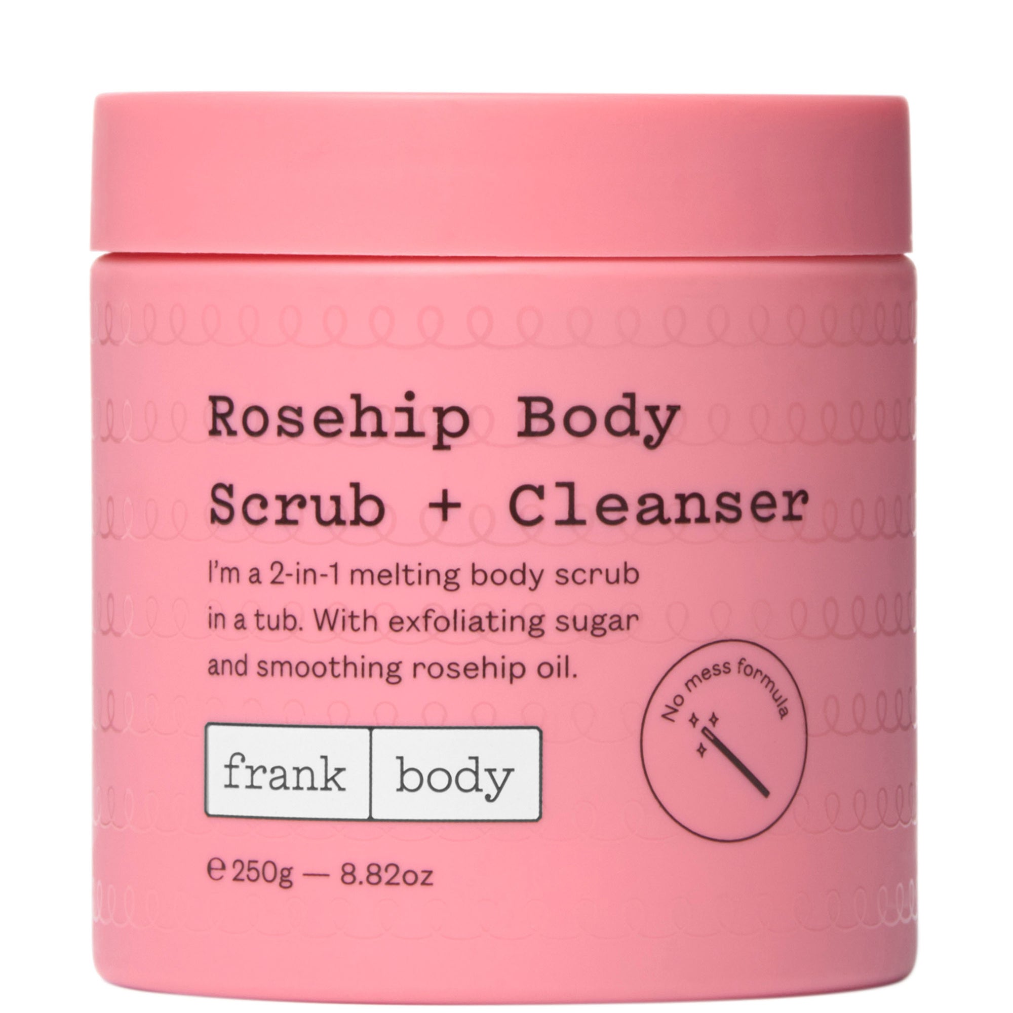 Frank Body Rosehip Body Scrub and Cleanser 250g | LOOKFANTASTIC
