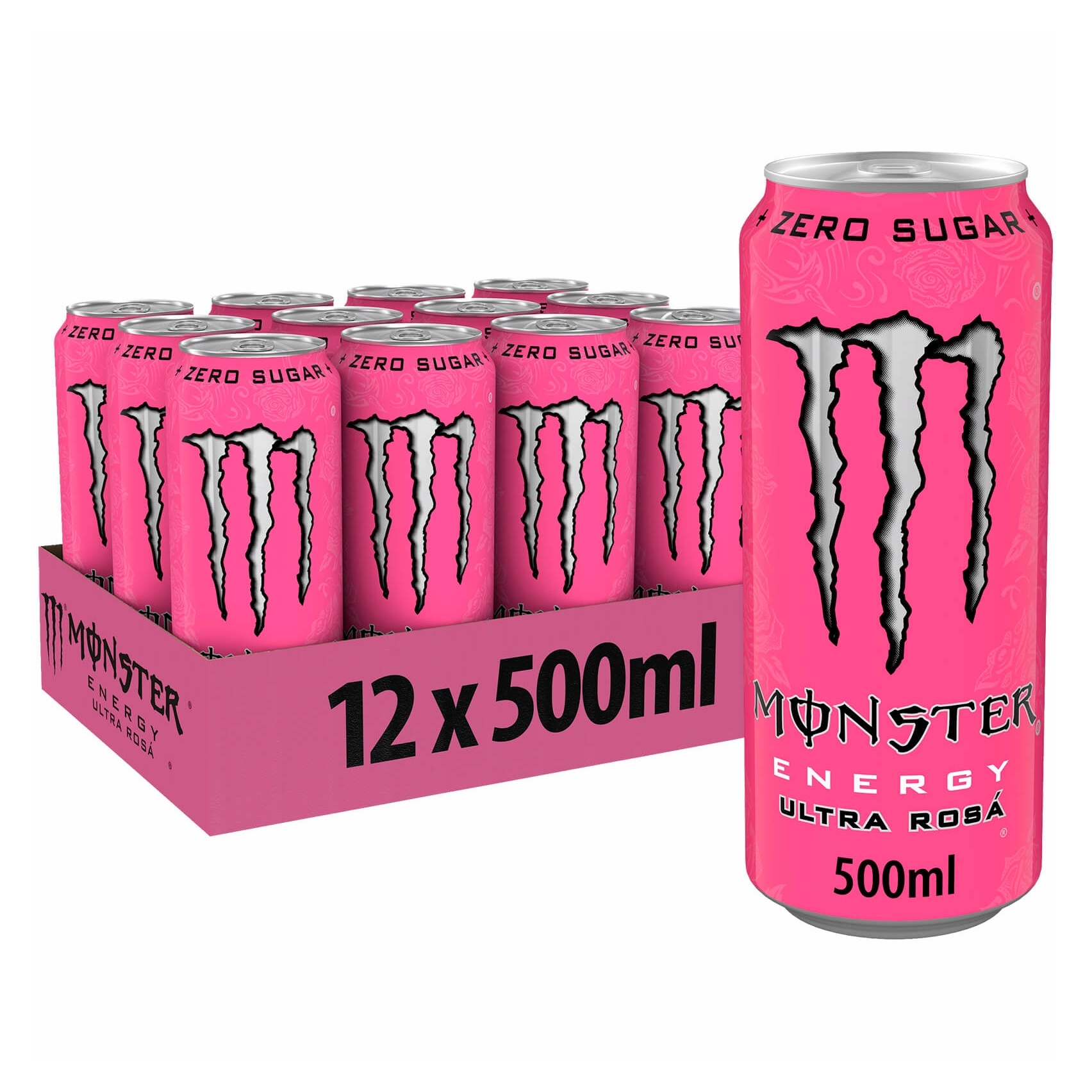 Monster Energy Drink Ultra Rosa 500ml x 12 | Your Coca-Cola UK