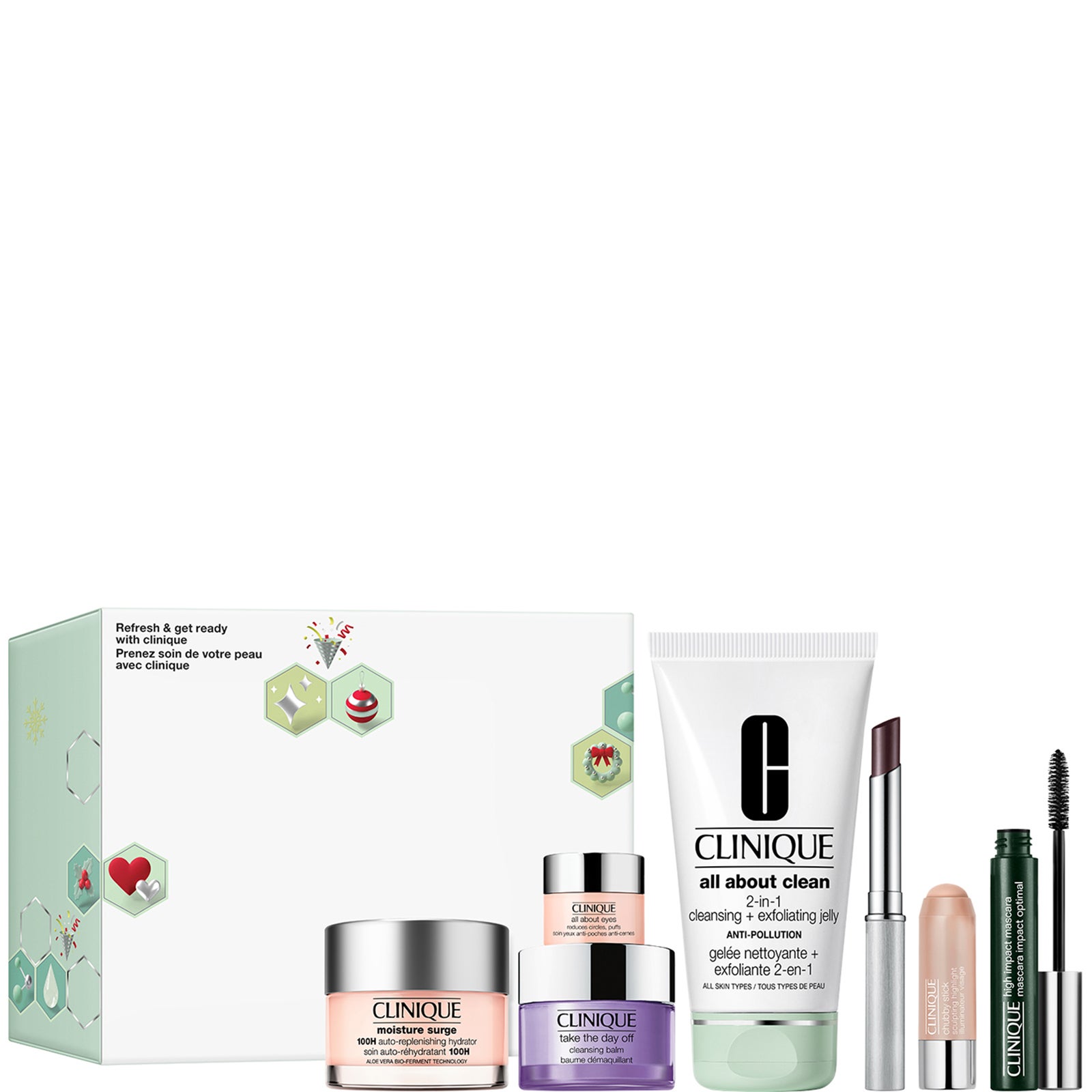 Clinique Refresh and Get Ready Skincare and Makeup Gift Set (Worth £134 ...