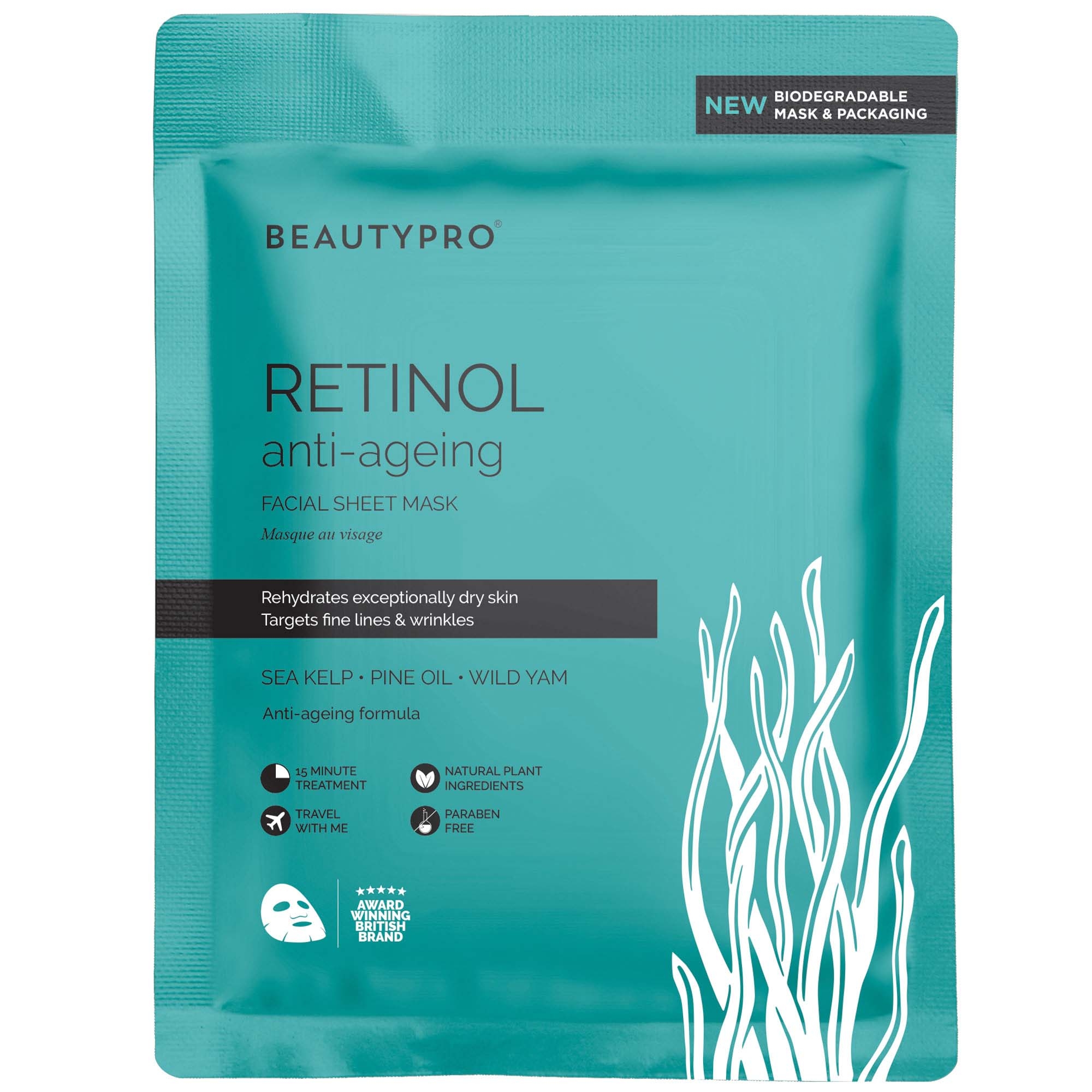 BEAUTYPRO Retinol Face Mask 22ml | LOOKFANTASTIC