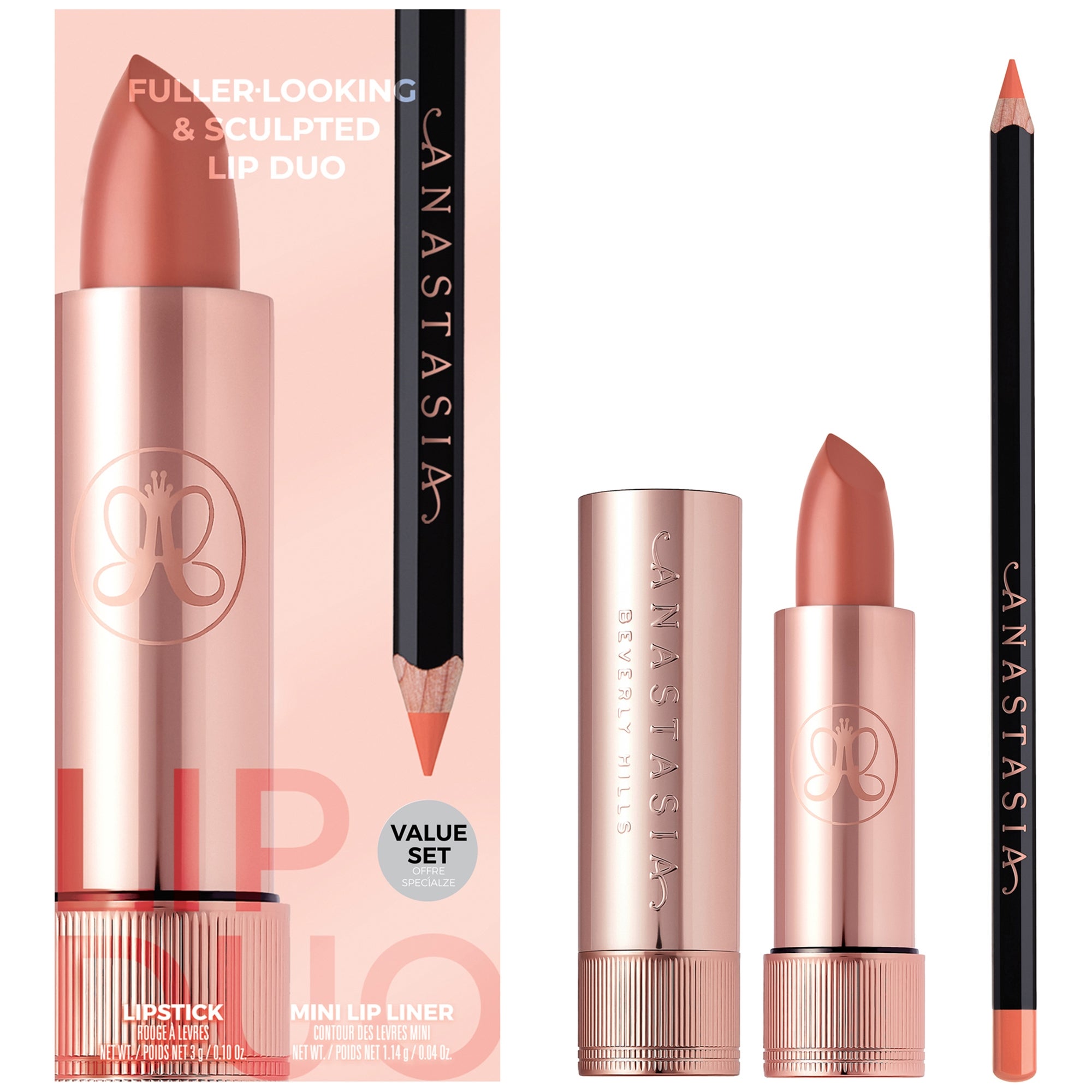 Anastasia Beverly Hills Fuller Looking and Sculpted Lip Duo Kit - Peach ...