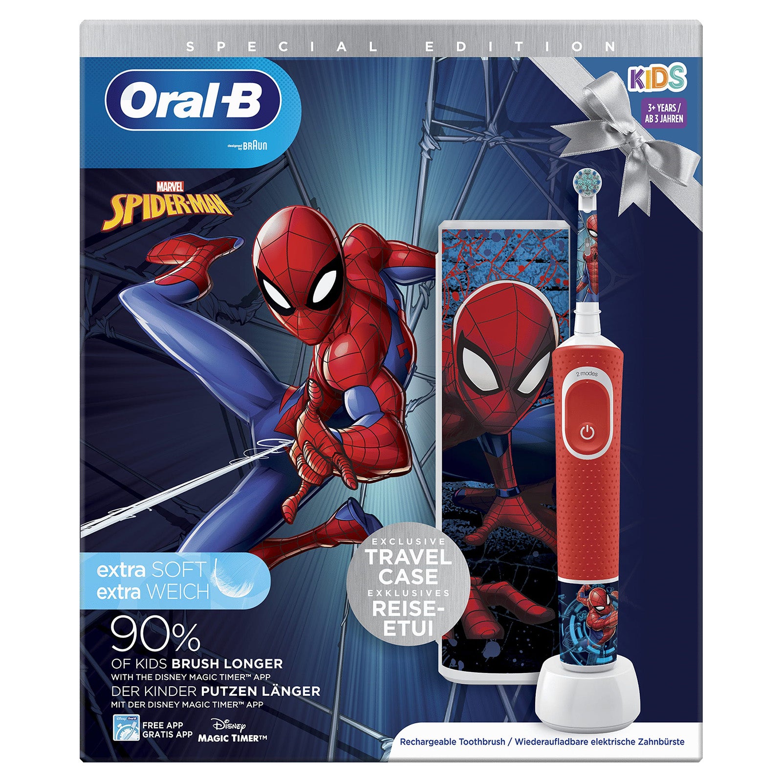 Oral B Kids Electric Toothbrush Spider-Man with Travel Case | Official ...