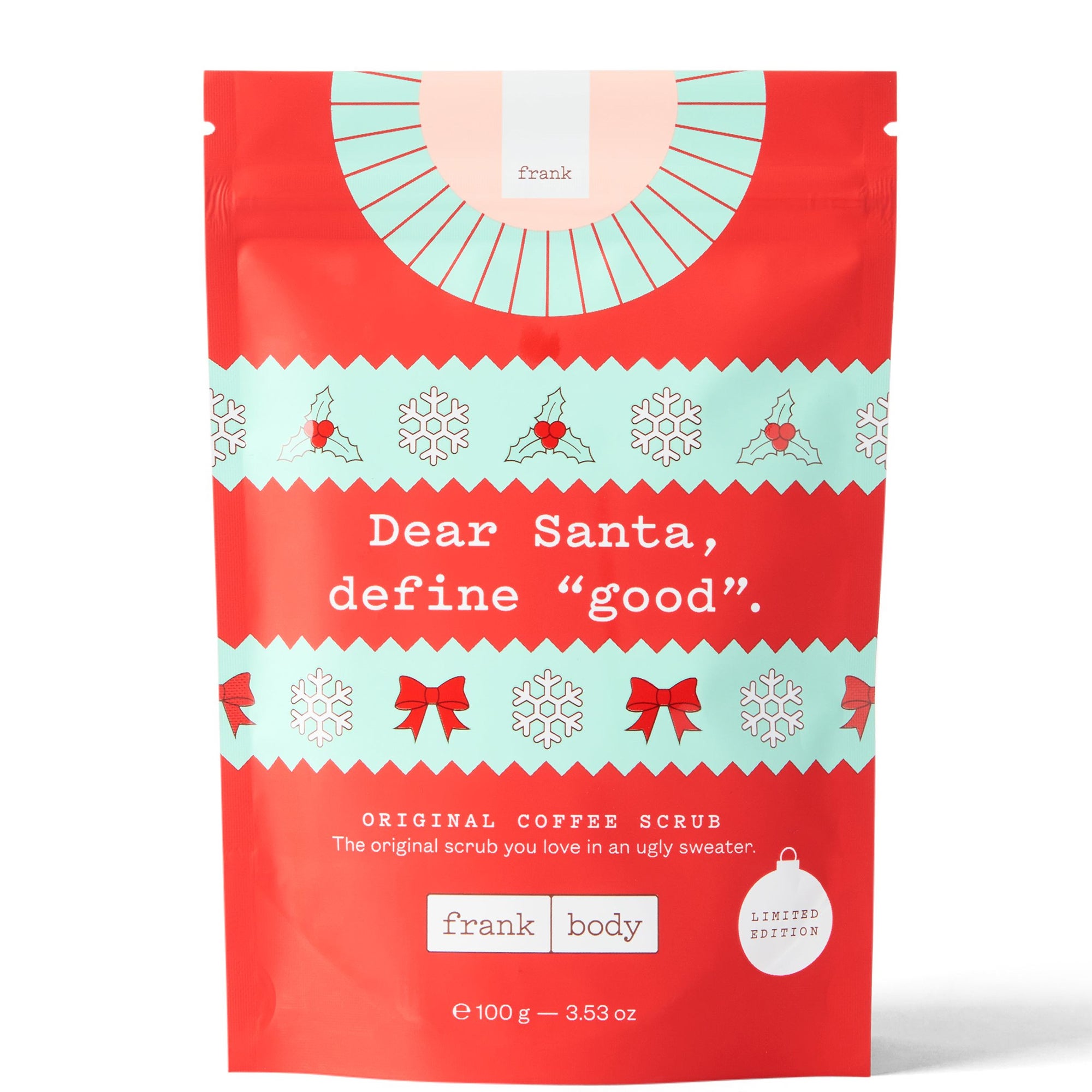 Frank Body Original Coffee Scrub in an Ugly Sweater 100g | LOOKFANTASTIC