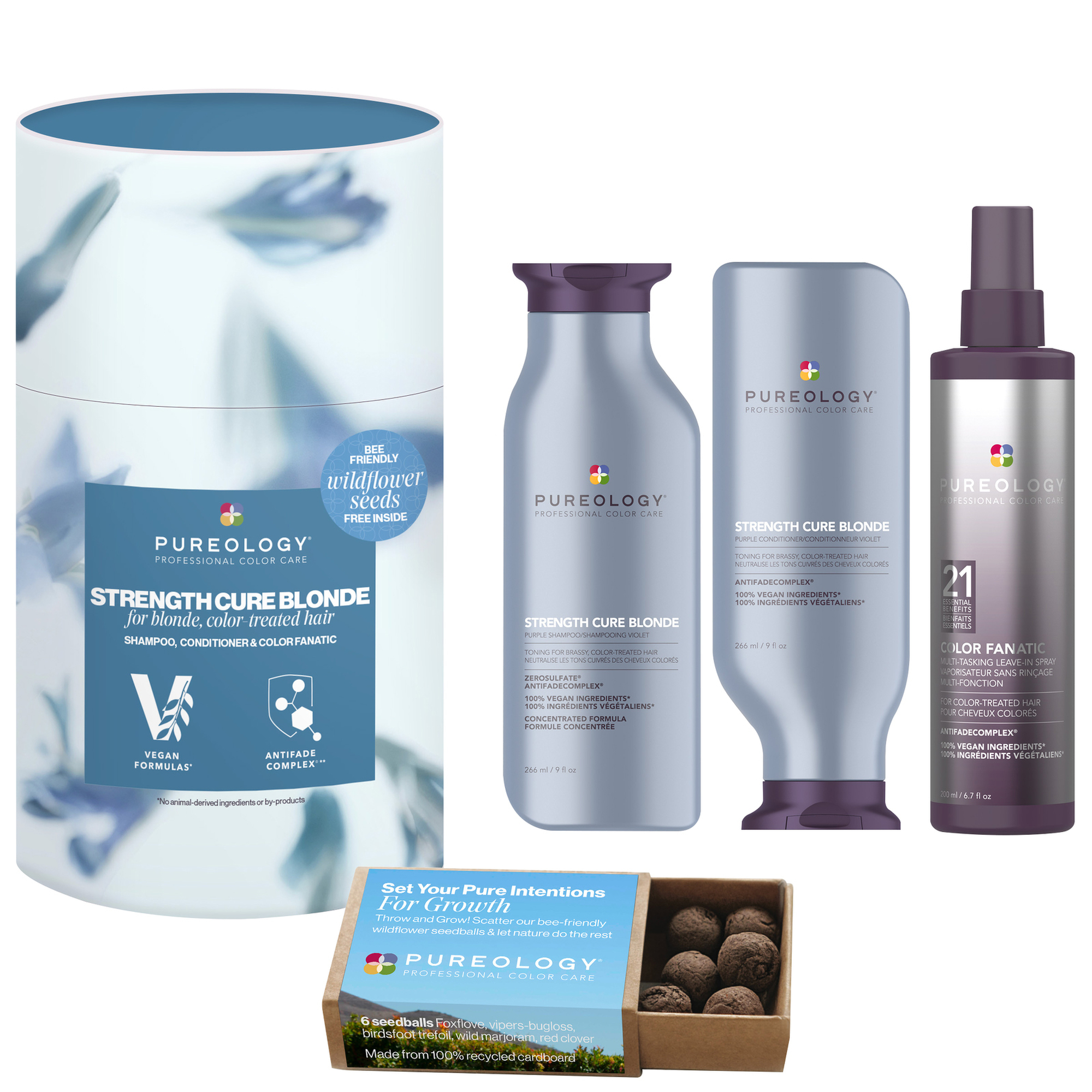 Pureology Strength Cure Blonde Gift Set (Worth £72.70) | LOOKFANTASTIC