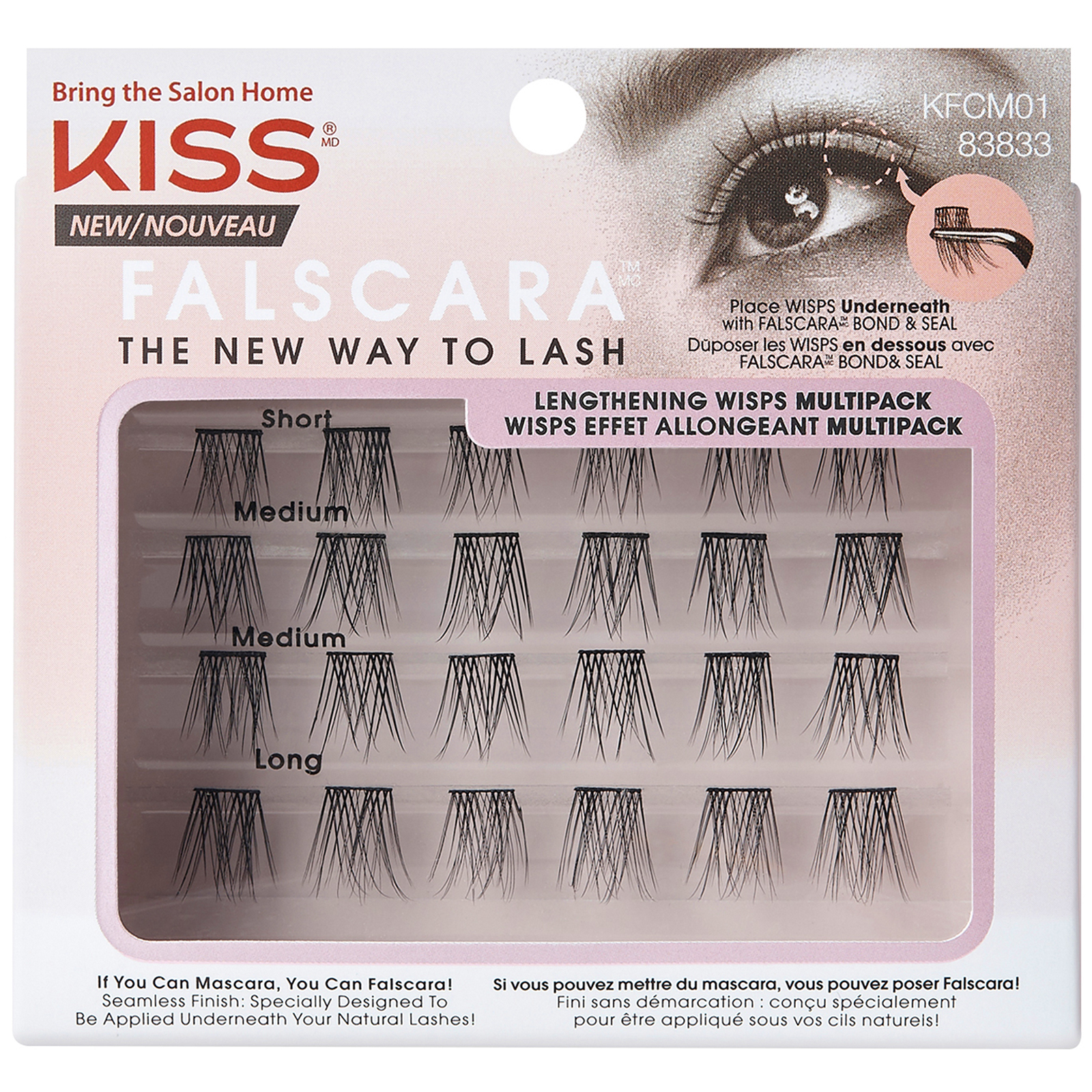 Kiss Falscara Eyelash Wisp Multi - 01-Lengthening | LOOKFANTASTIC
