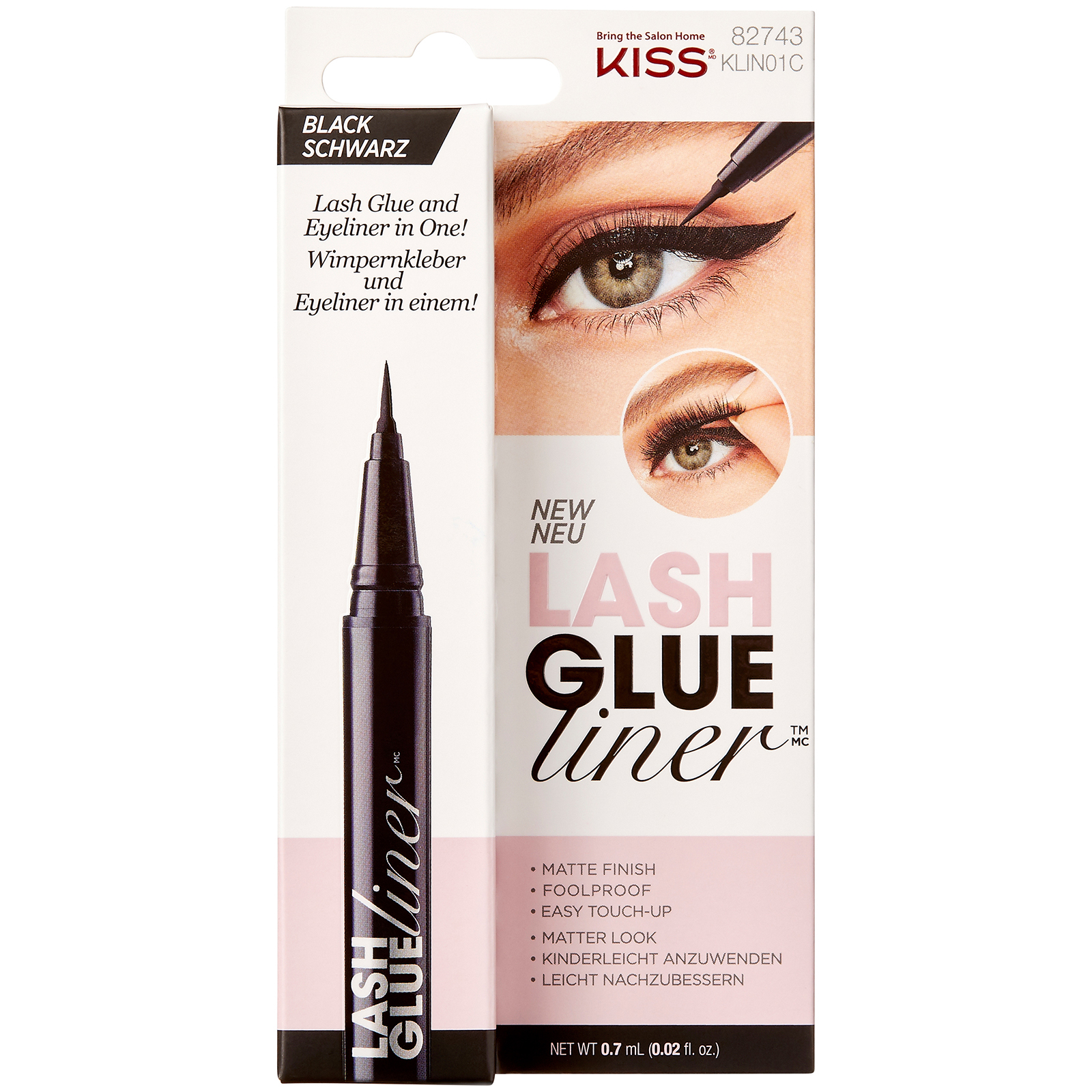 KISS Lijm Liner (Diverse Tinten) - Tint:#000000||Zwart | LOOKFANTASTIC