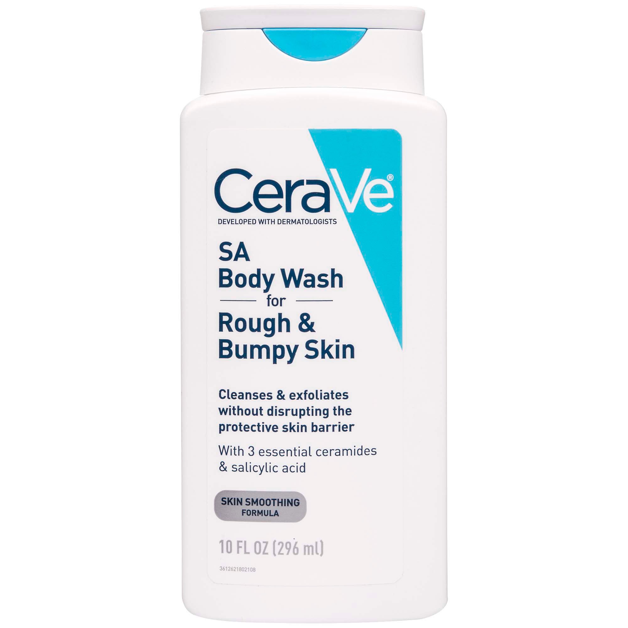 CeraVe SA Body Wash with Salicylic Acid for Rough and Bumpy Skin (10 fl ...