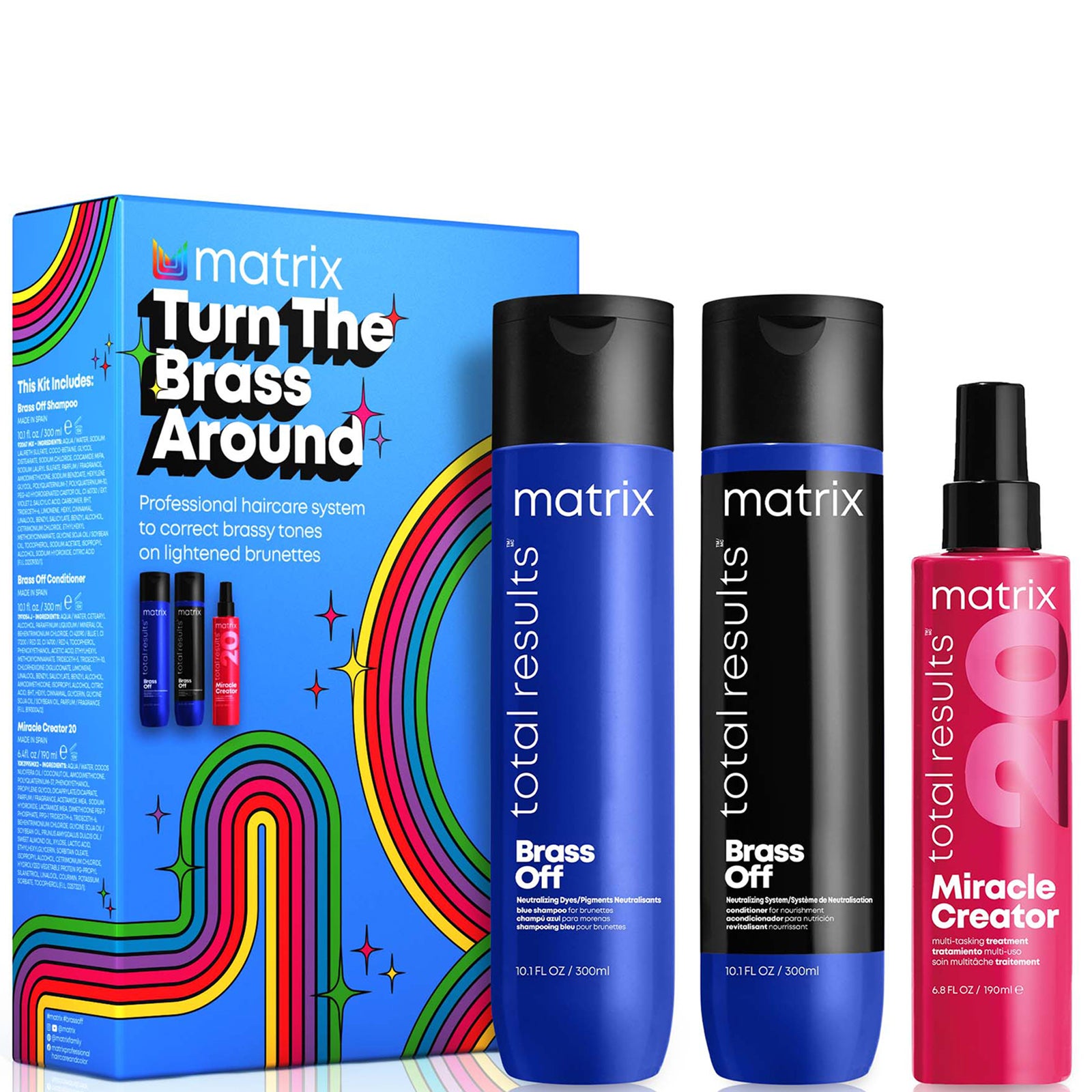 Matrix Total Results Brass Off Blue Toning Trio | LOOKFANTASTIC