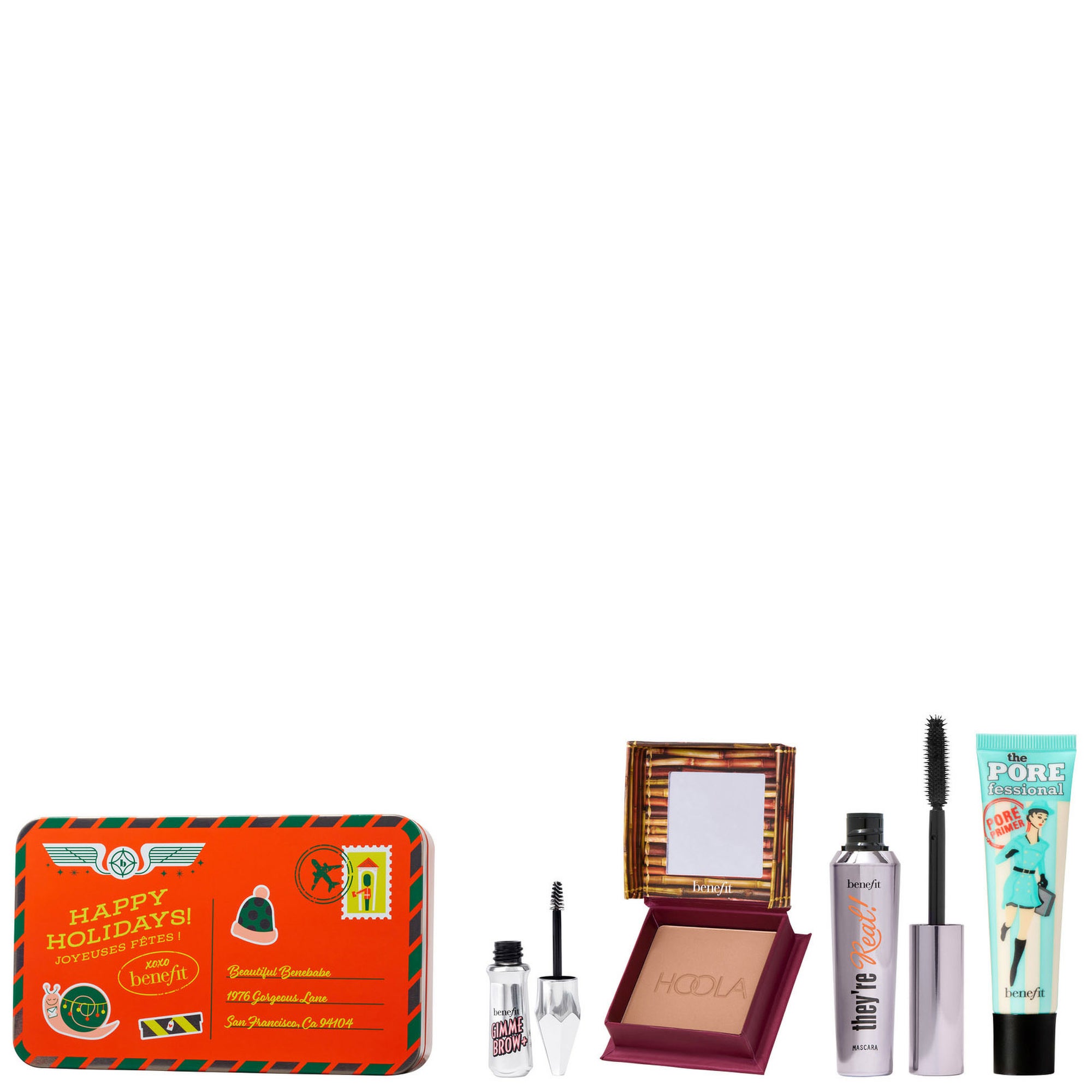 benefit Totally Glam Telegram Bronzer, Eyebrow Gel, Mascara and Primer ...