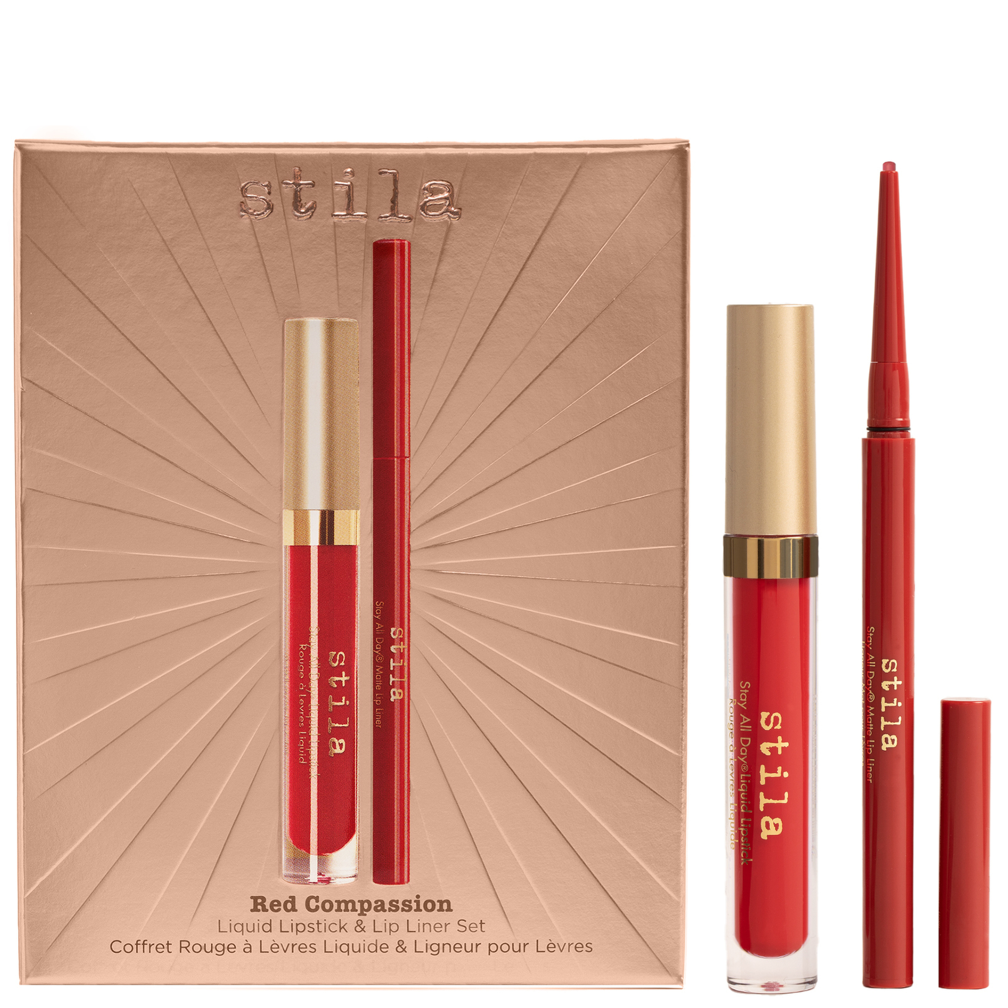 Stila Red Compassion Liquid Lipstick & Lip Liner Set (Worth £37.00 ...