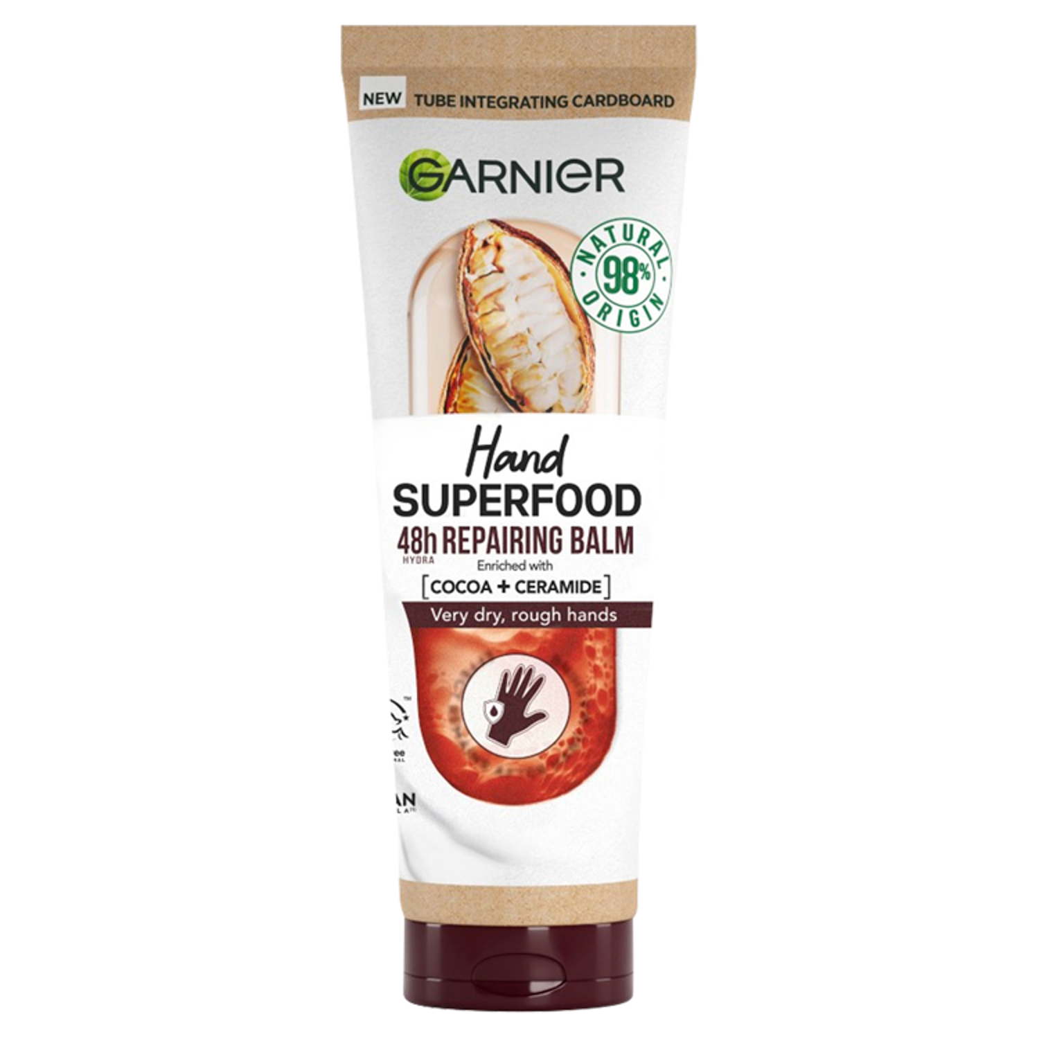 Garnier Vegan Hand Superfood, Herstellende Handcrème met Cocao en ...