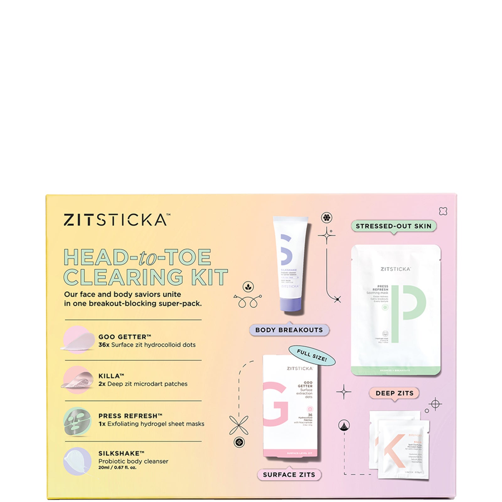 ZitSticka Head-to-Toe Clearing Kit | LOOKFANTASTIC