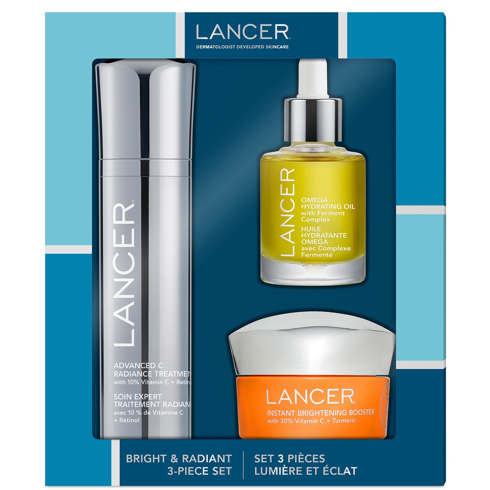 Lancer Skincare Bright and Radiant 3 Piece Set | LOOKFANTASTIC