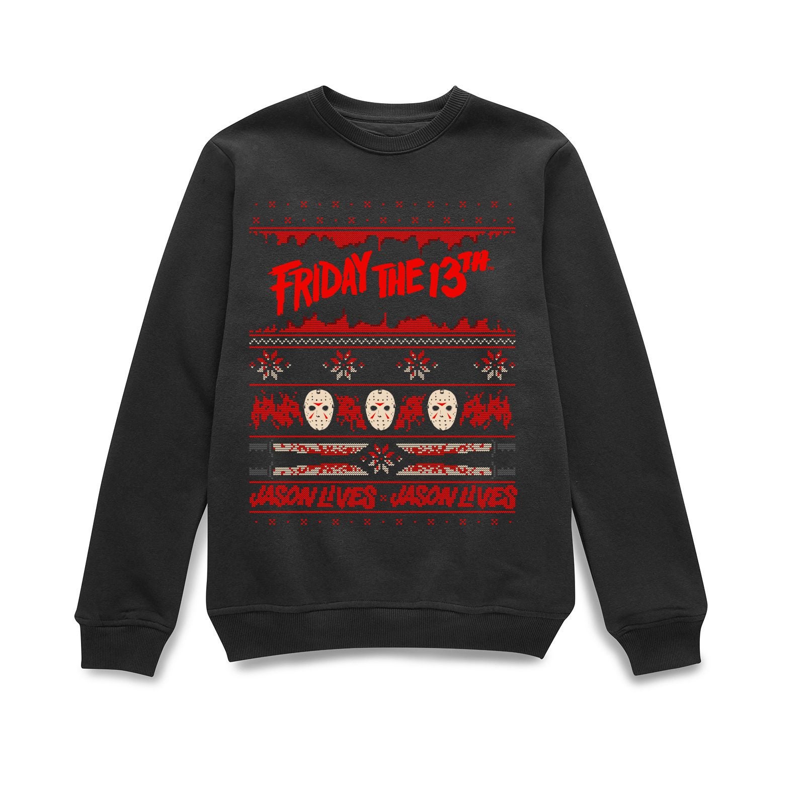 Friday the 13th Jason Lives Christmas Jumper - Black - XS