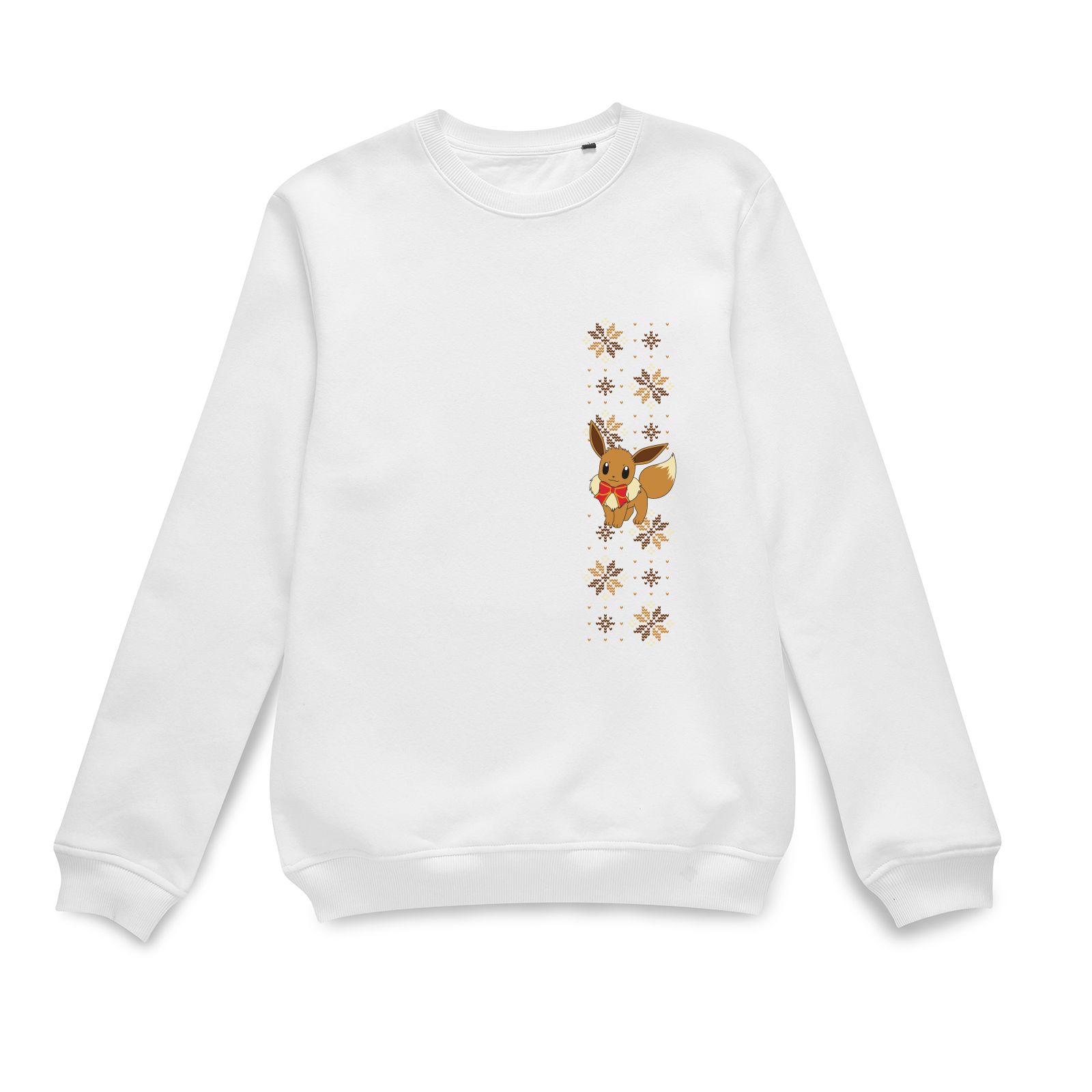 Pokemon Eve Bow Tie Christmas Jumper - White - S | Zavvi Ireland