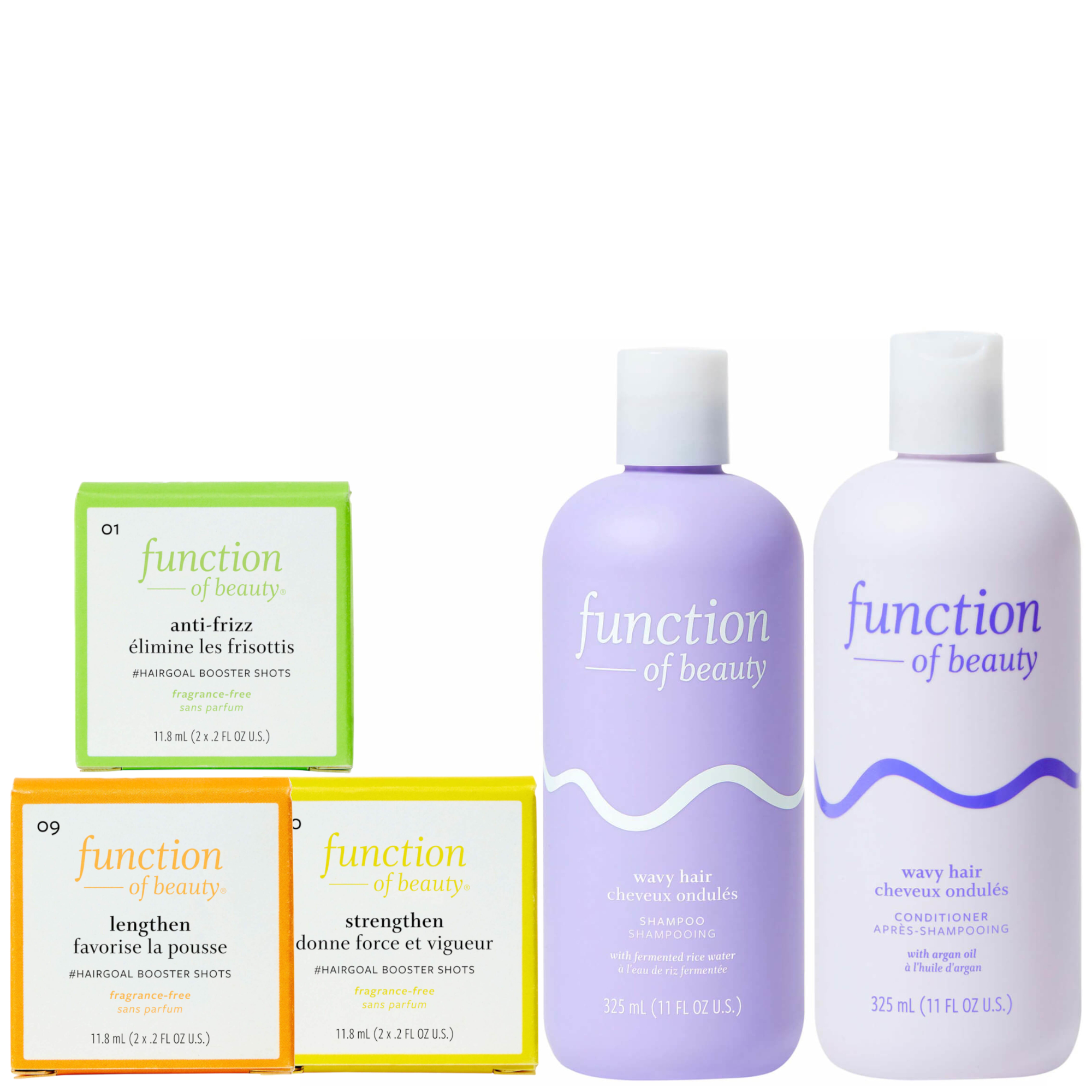 Function of Beauty Wavy Hair Anti Frizz Shampoo and Conditioner and ...