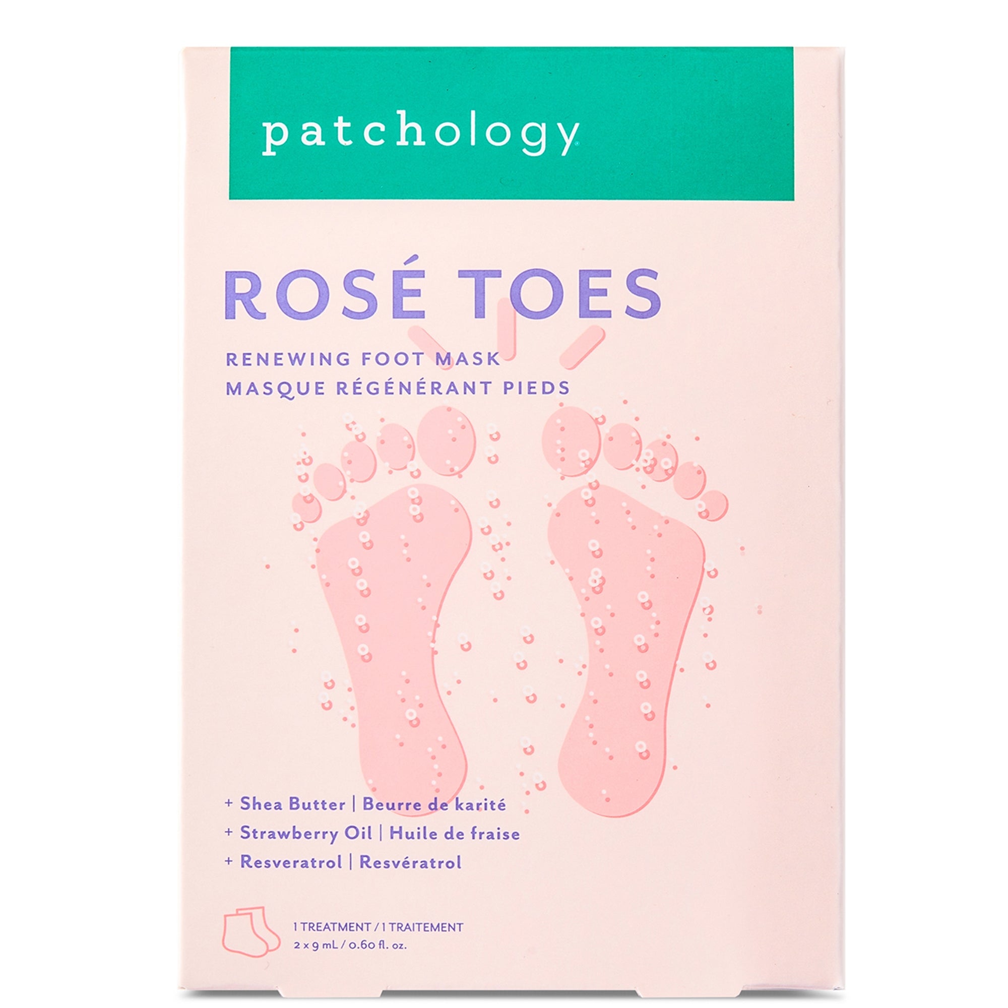 Patchology Rosé Toes -Renewing Foot Mask 60g | Dermstore