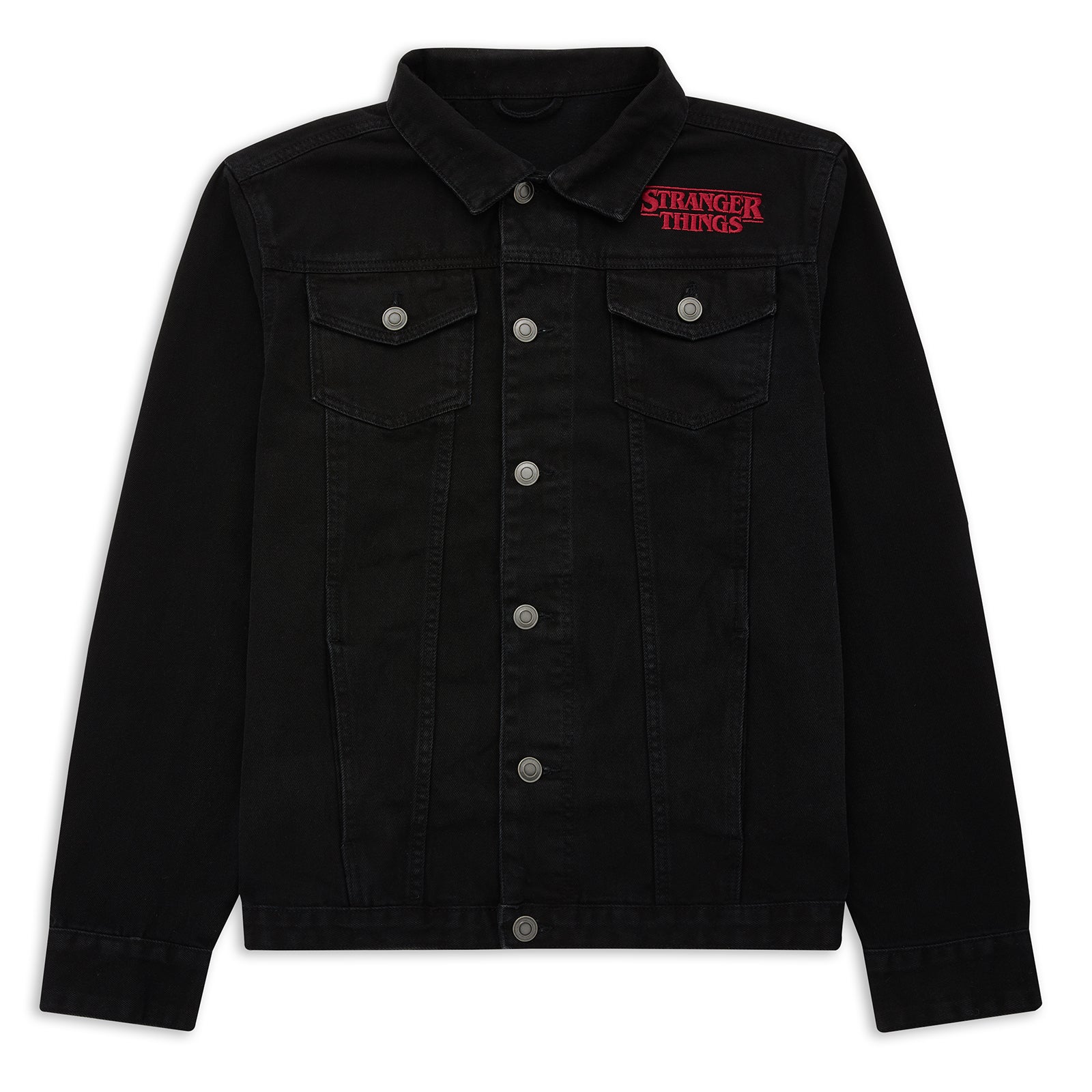 Stranger Things x Alex Hovey Vecna Illustration Embroidered Denim ...
