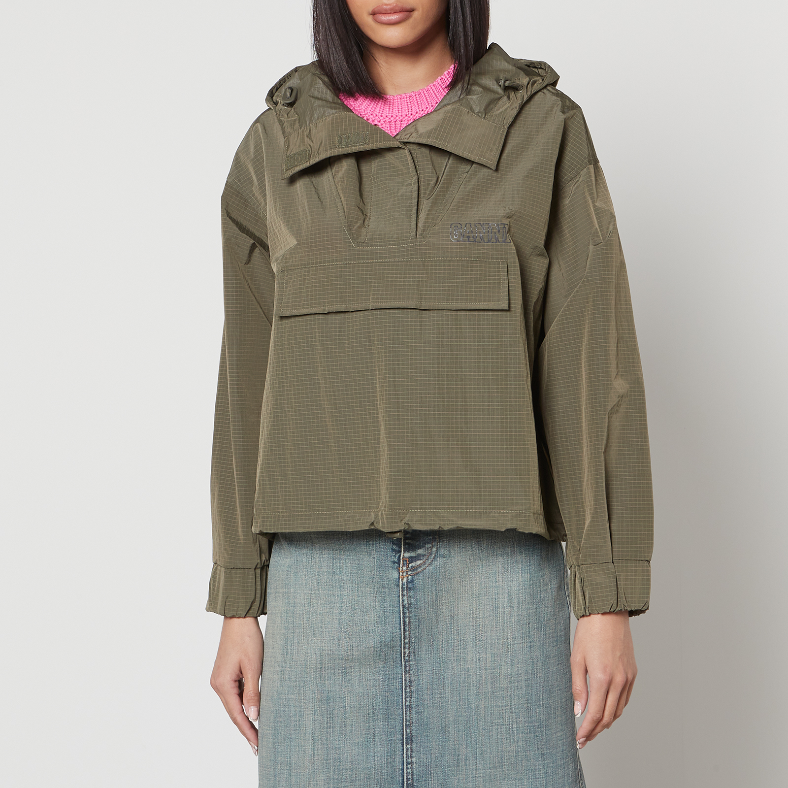 Ganni Hooded Ripstop Anorak - XXS/XS | Coggles