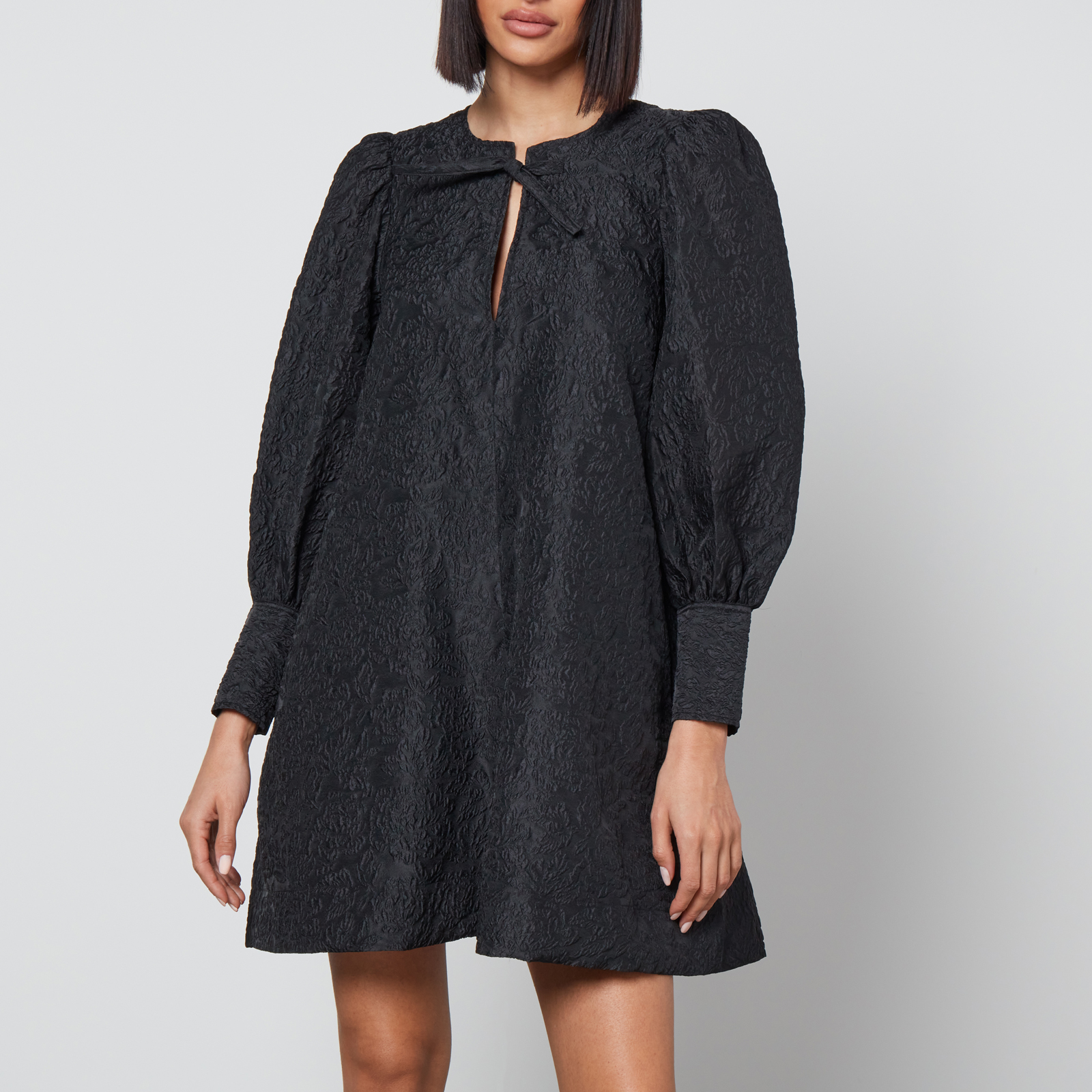 Ganni Cloqué Mini Dress - EU 34/UK 6 | Coggles