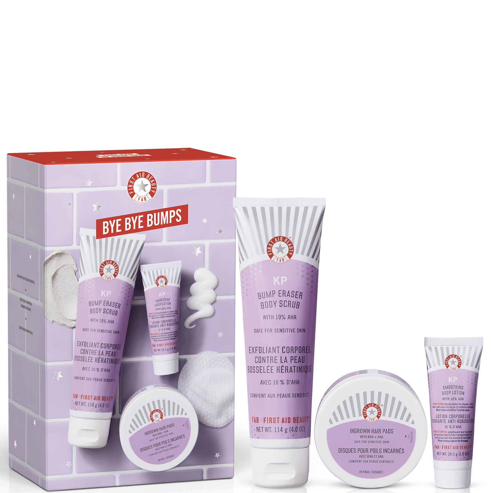 First Aid Beauty Set Routine Anti-rugosità Bye Bye Bumps | LOOKFANTASTIC