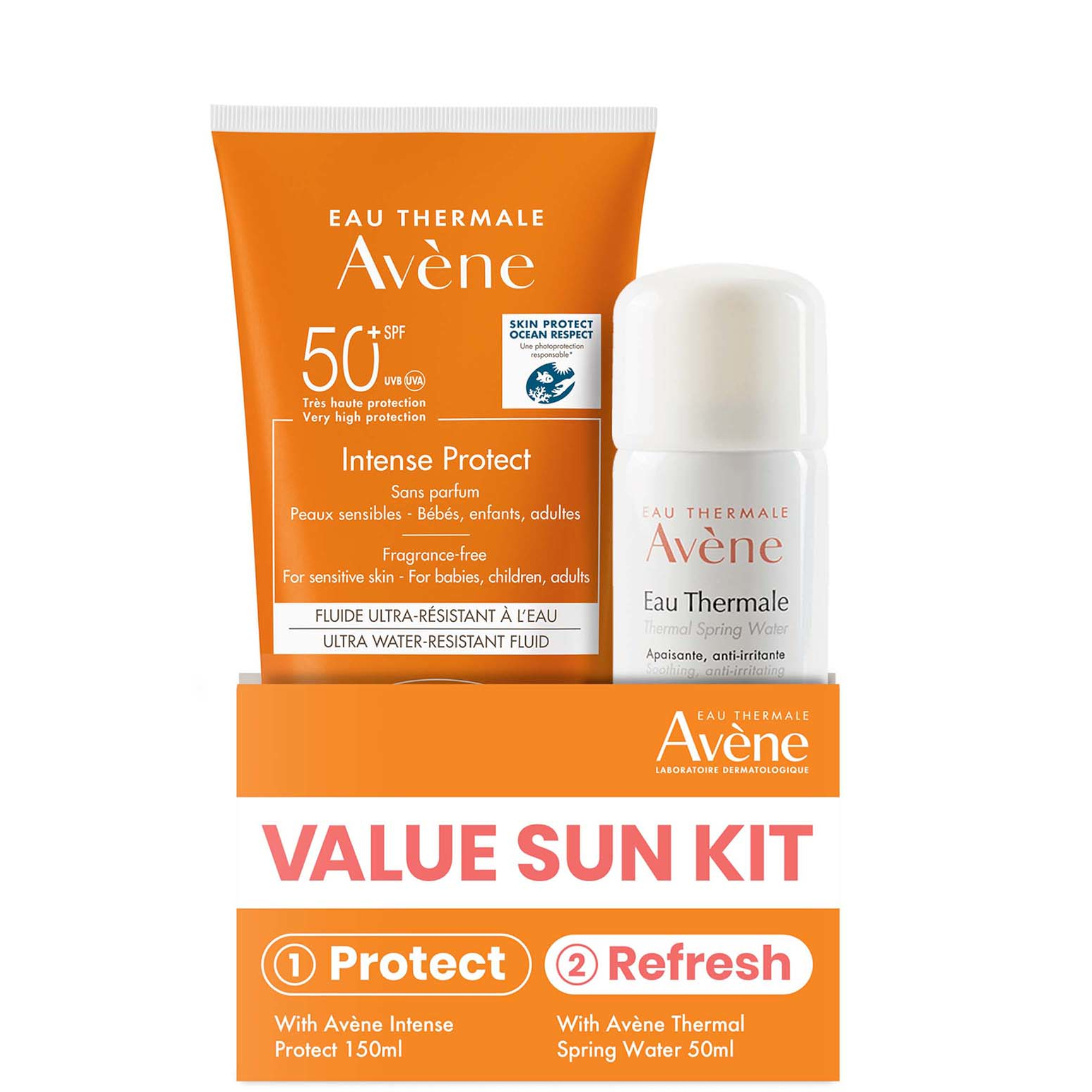 Avène Intense Protect 50+ and Thermal Spring Water Spray Duo Pack ...