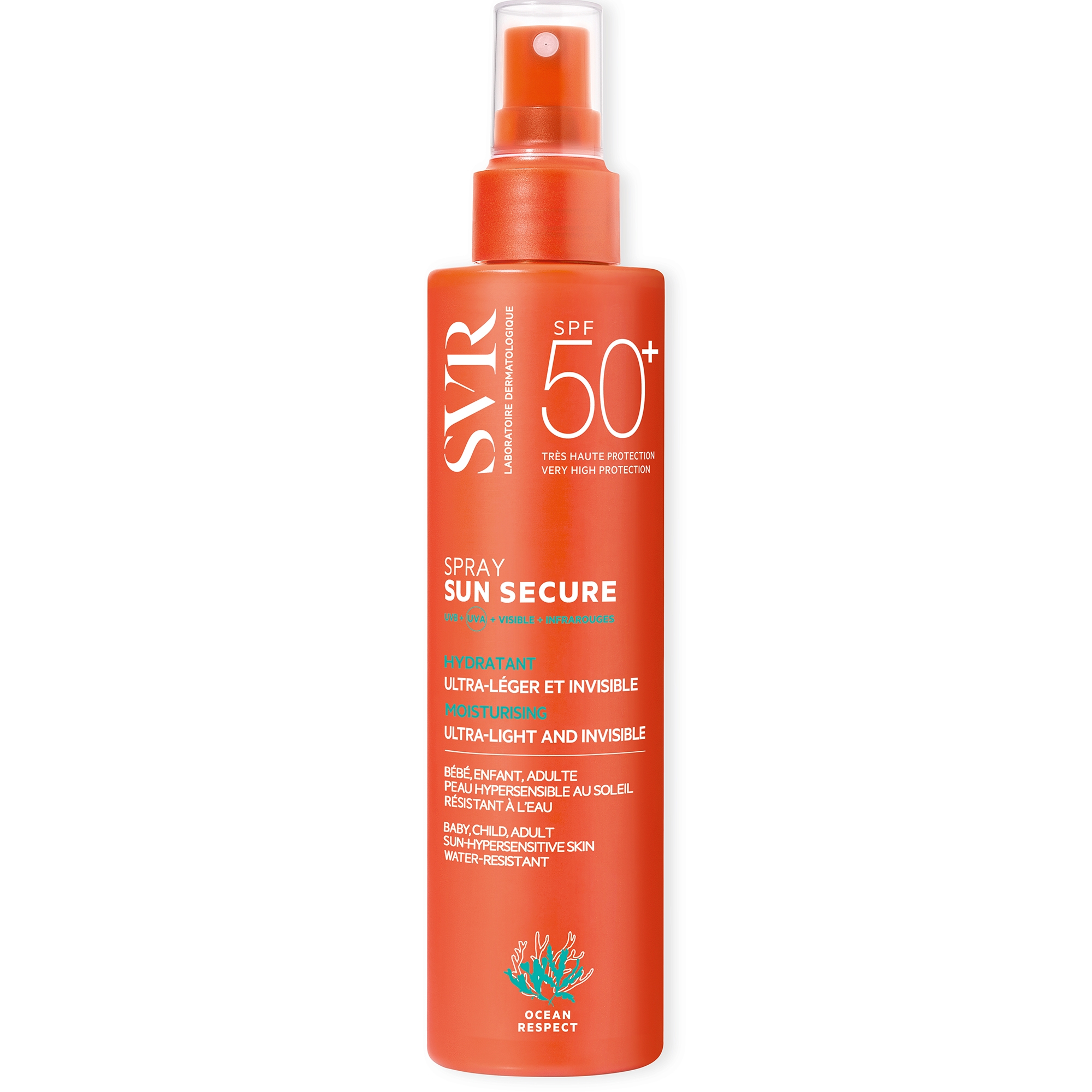 SVR SUN SECURE Face & Body SPF 50+ Ultra-Light Sun Spray for ...