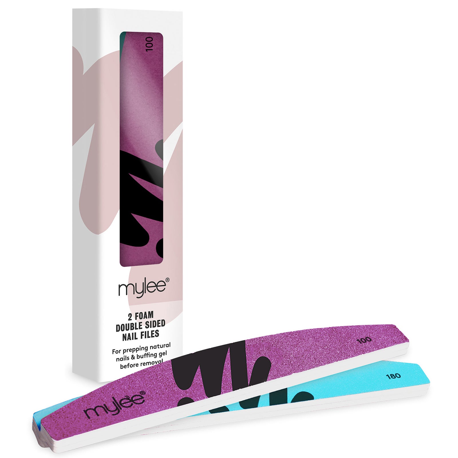 Mylee Foam Nail File - 100/180 Grit | LOOKFANTASTIC