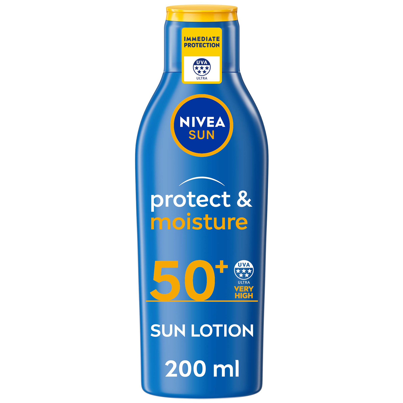 NIVEA SUN Protect & Moisture Sun Cream Lotion SPF50+ 200ml | LOOKFANTASTIC