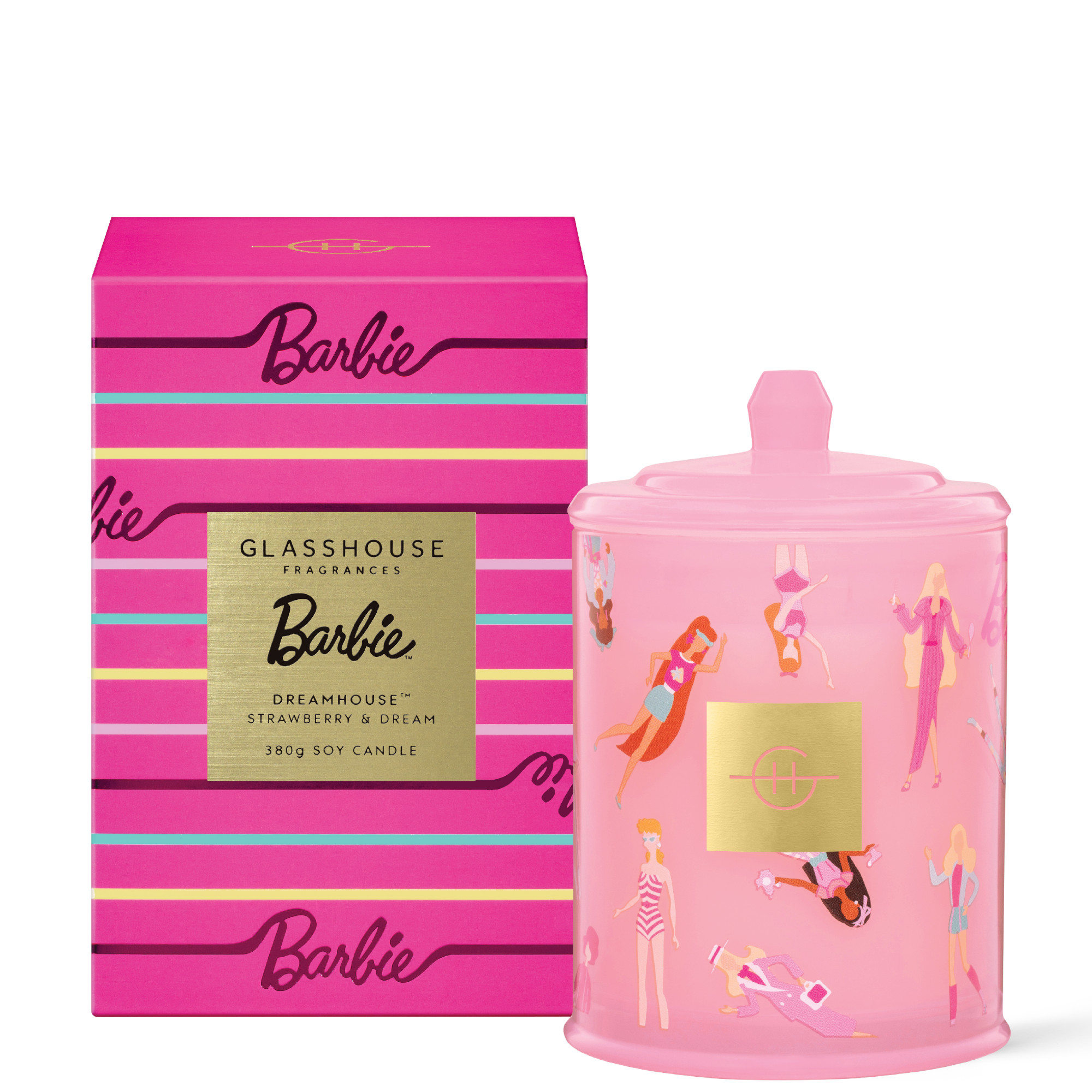 Glasshouse Fragrances Limited Edition Barbie Candle 380g | LOOKFANTASTIC