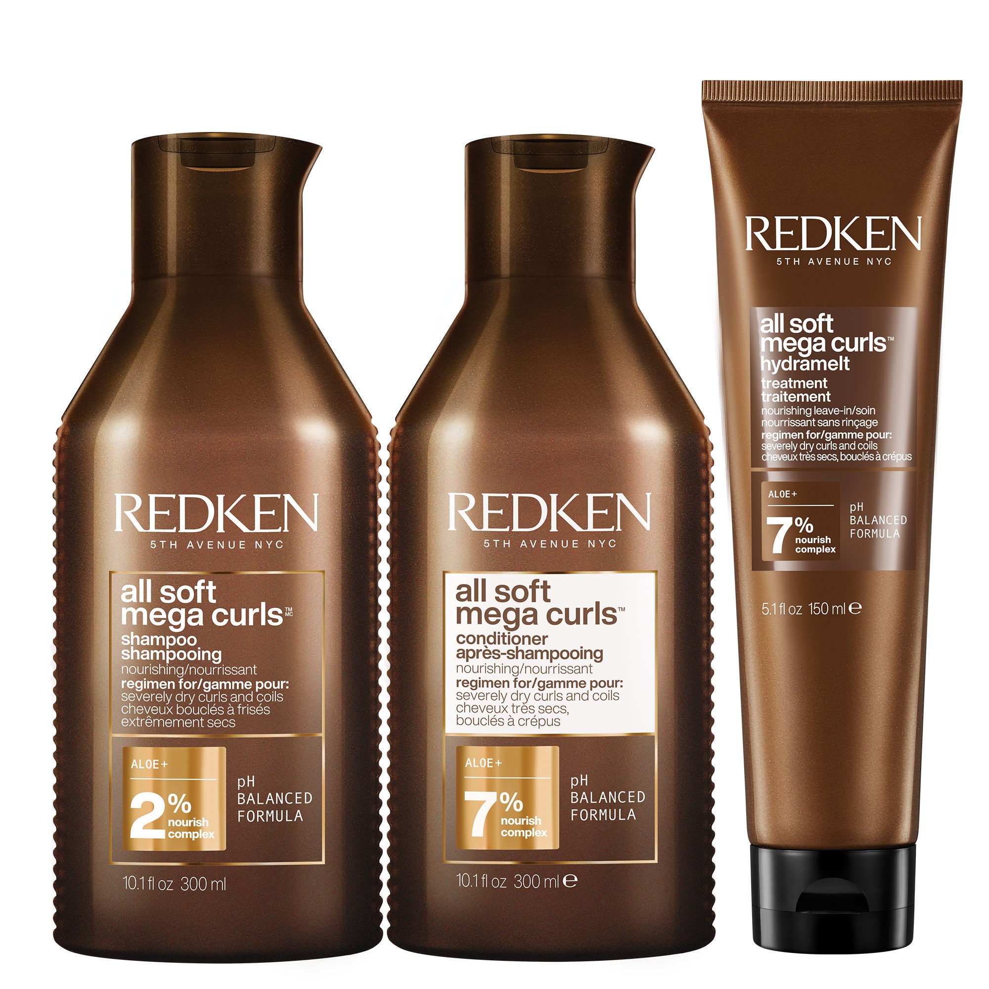 Redken All Soft Mega Curl Intense Hydrating and Nourishing Routine Set ...