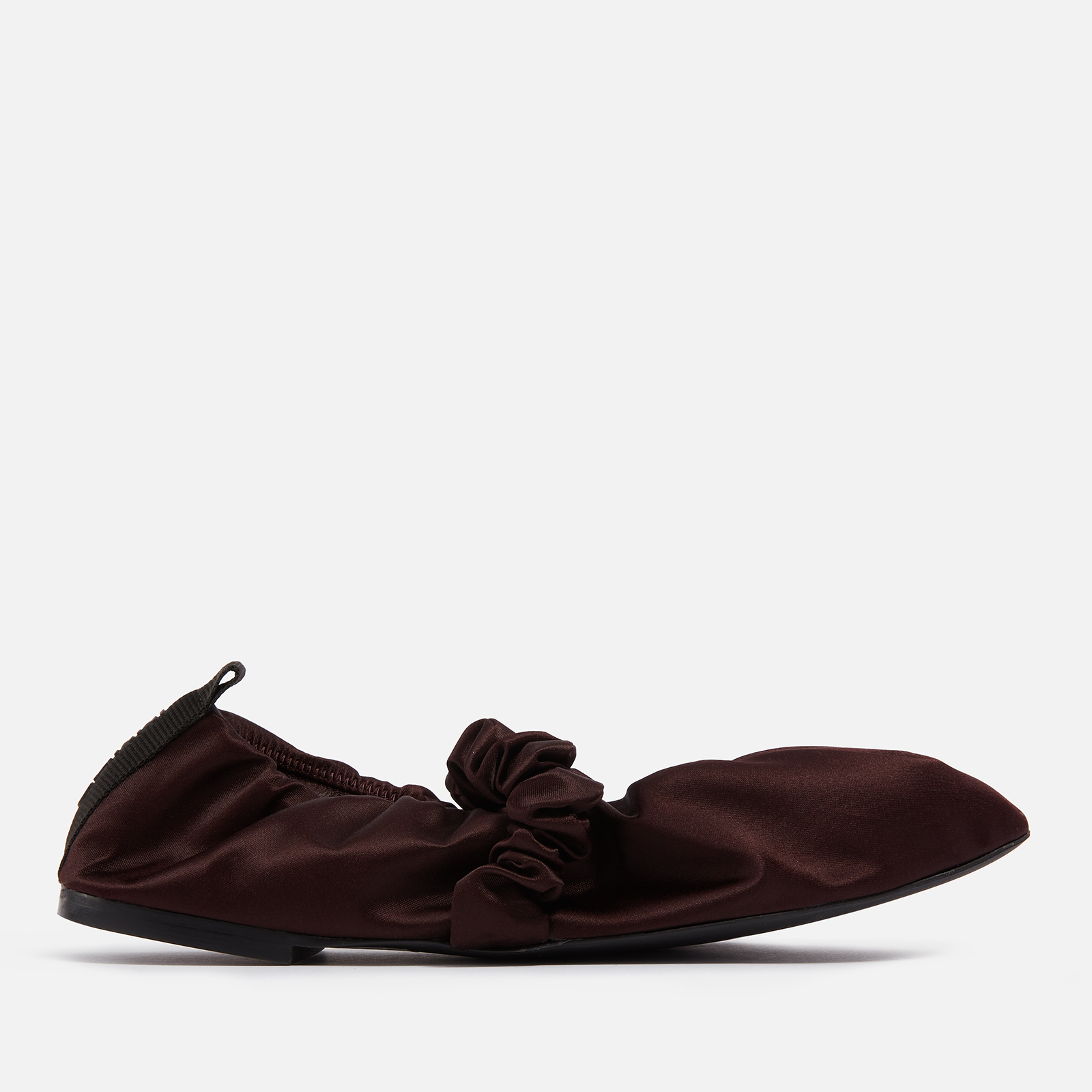 Ganni Scrunchie Satin Ballet Flats - UK 3 | Coggles