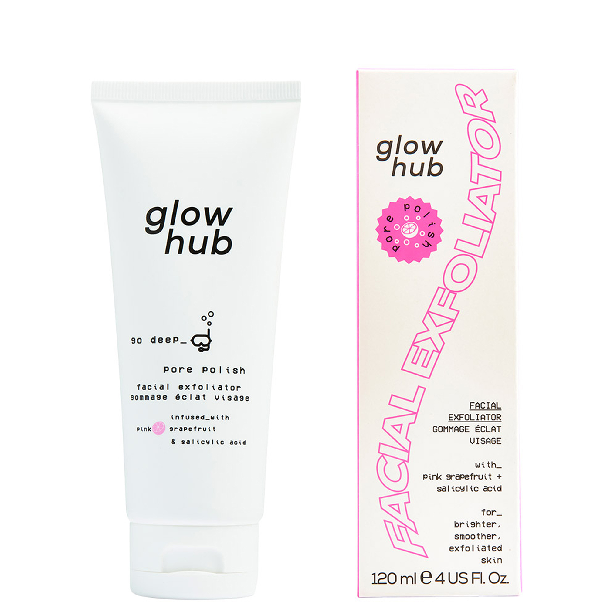 Glow Hub Pore Polish Facial Exfoliator 120ml | LOOKFANTASTIC