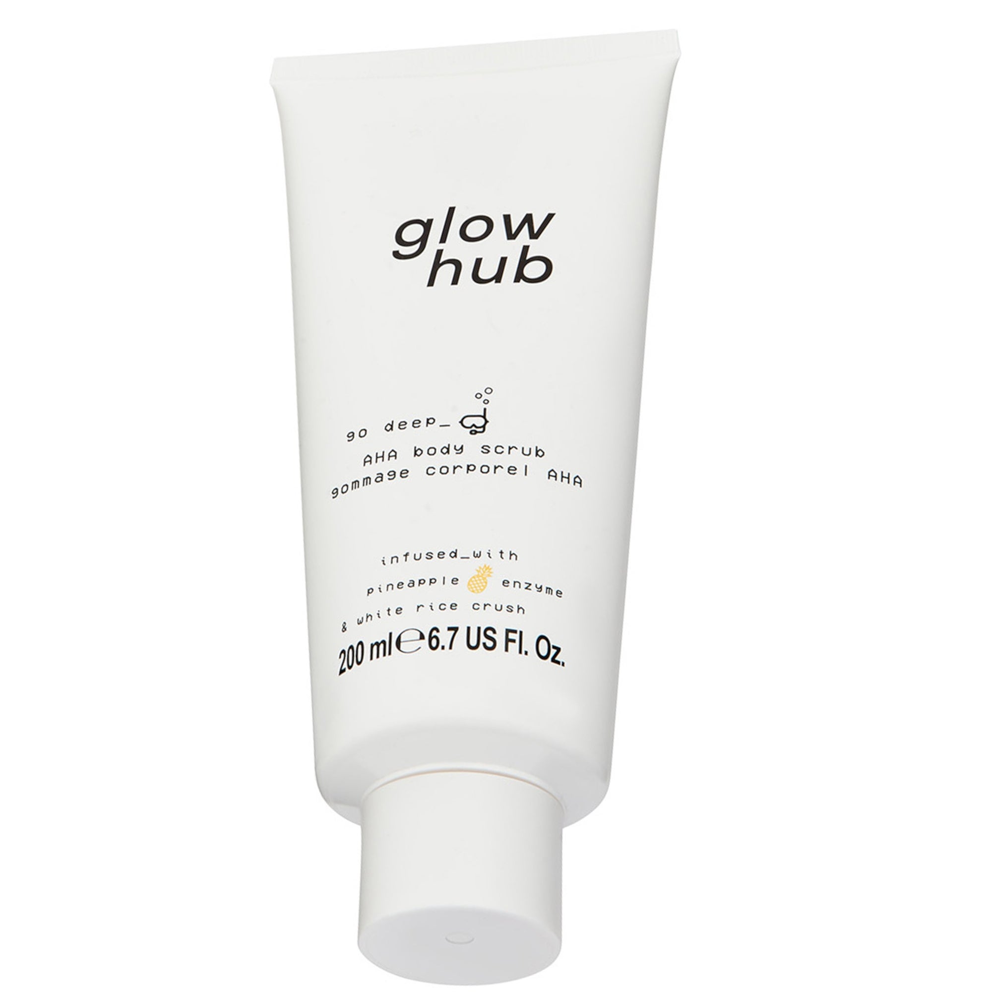 Glow Hub Go Deep AHA Body Scrub 200ml | LOOKFANTASTIC