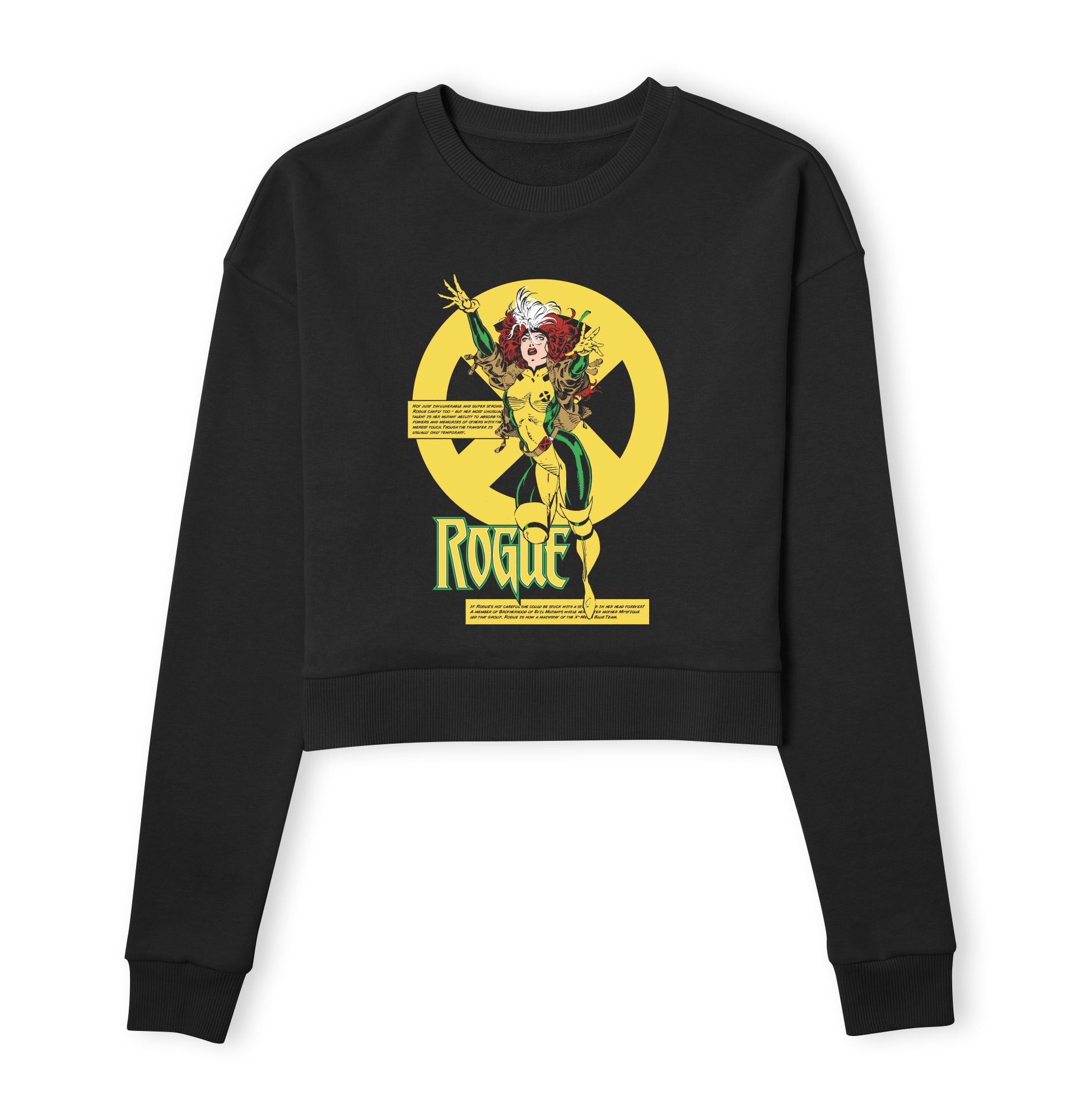 X-Men Rogue Bio Drk Women's Cropped Sweatshirt - Black - XS