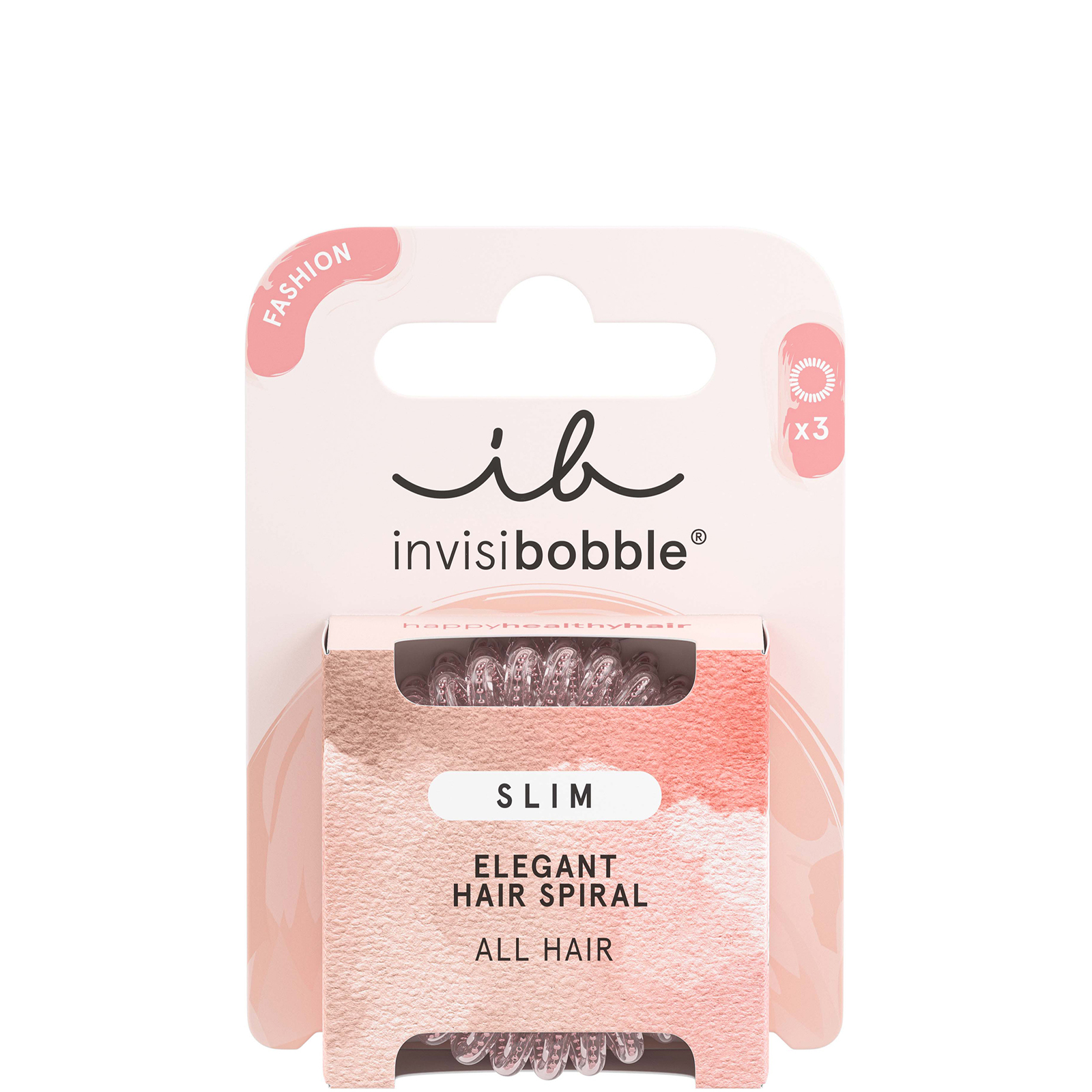 invisibobble Slim Pink Monocle Slim Spirals (Pack of 3) | LOOKFANTASTIC