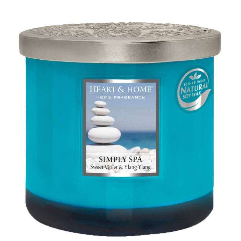 Heart & Home Elipse Candles Twin Wick Simply Spa 230g | Fragrance Direct