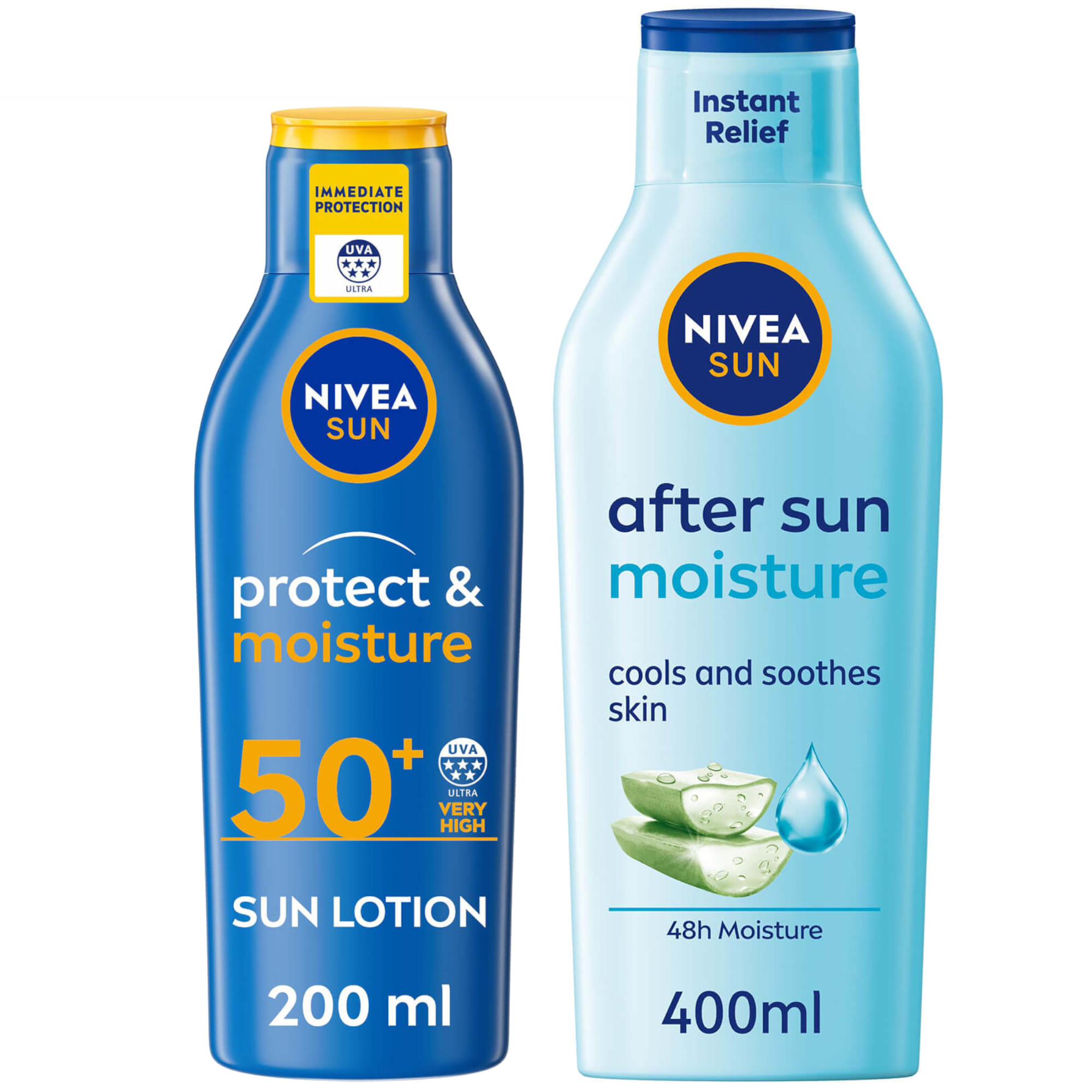 NIVEA SUN Protect and Moisture Sun Cream and Aftersun Duo | LOOKFANTASTIC